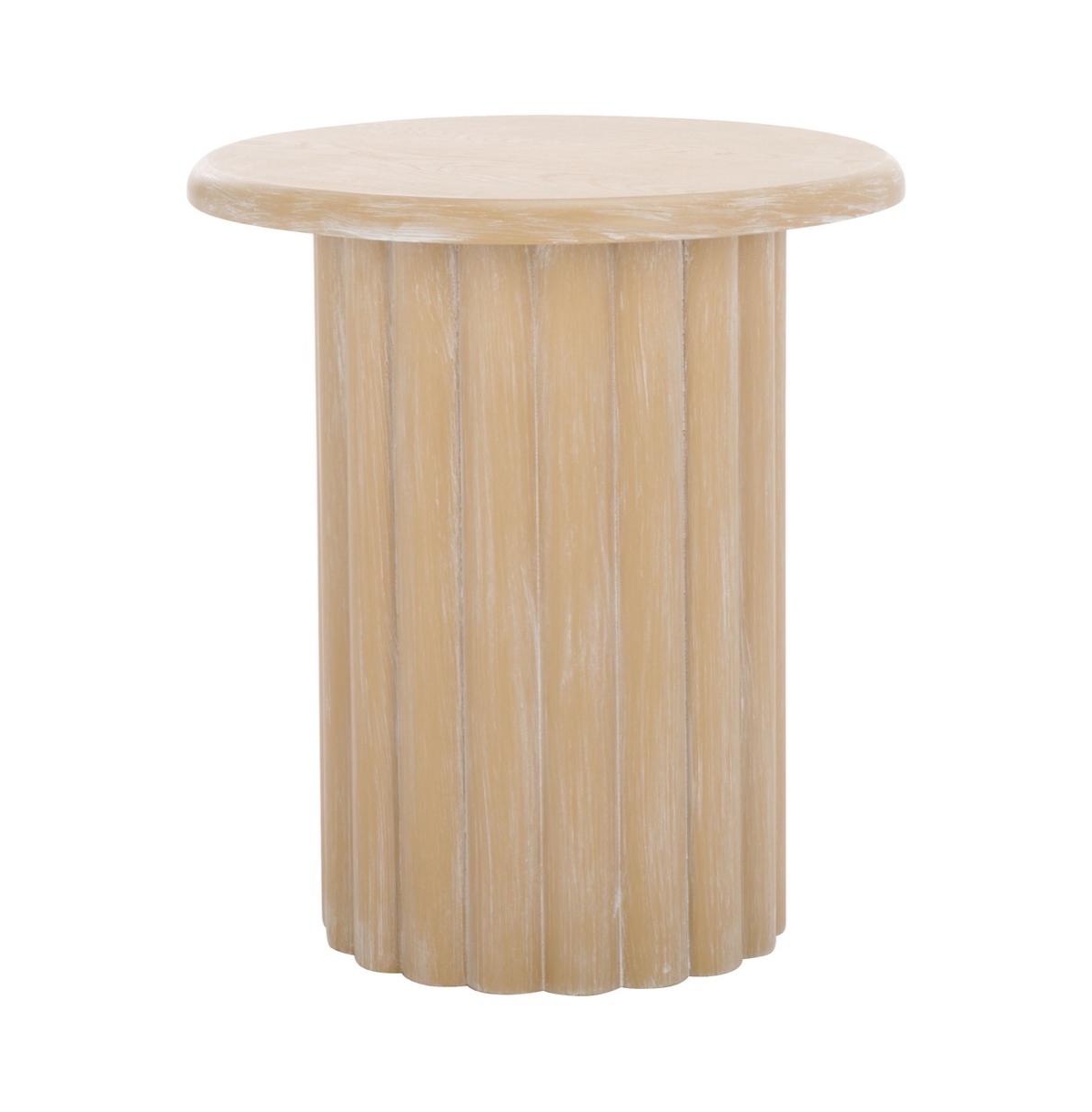 Click here for Safavieh Monka Round End Table - Bleached White prices