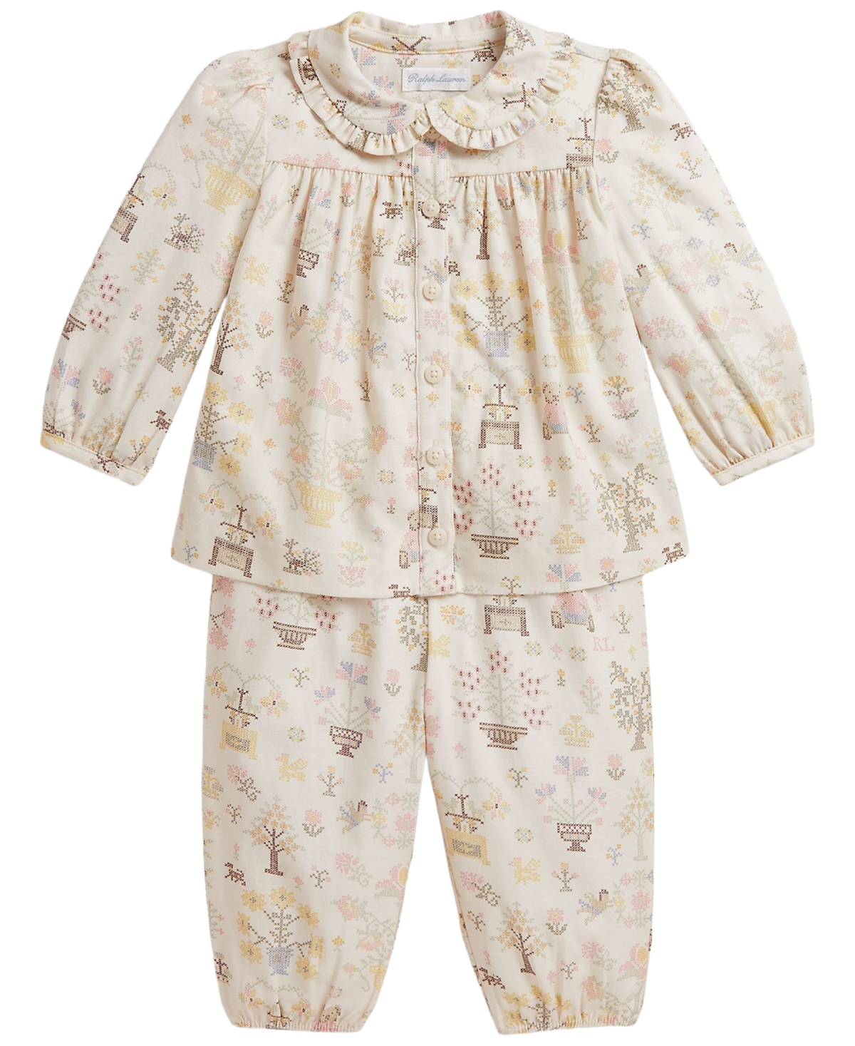 Click here for Polo Ralph Lauren Baby Girls Polo Bear Long-Sleeve... prices