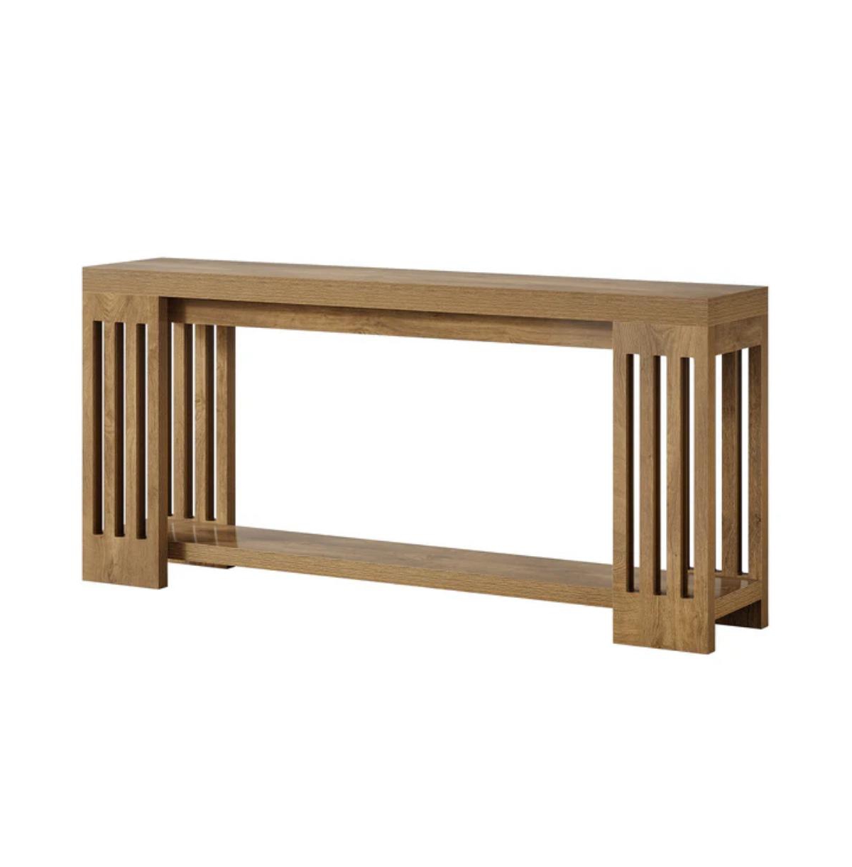 Click here for Slickblue 2-Tier Farmhouse Sofa Console Table with... prices