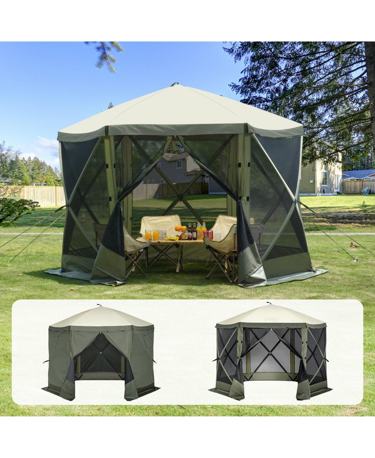 Click here for Cozito Pop Up Screen Gazebo Tent  10 x 10 feet 6-S... prices