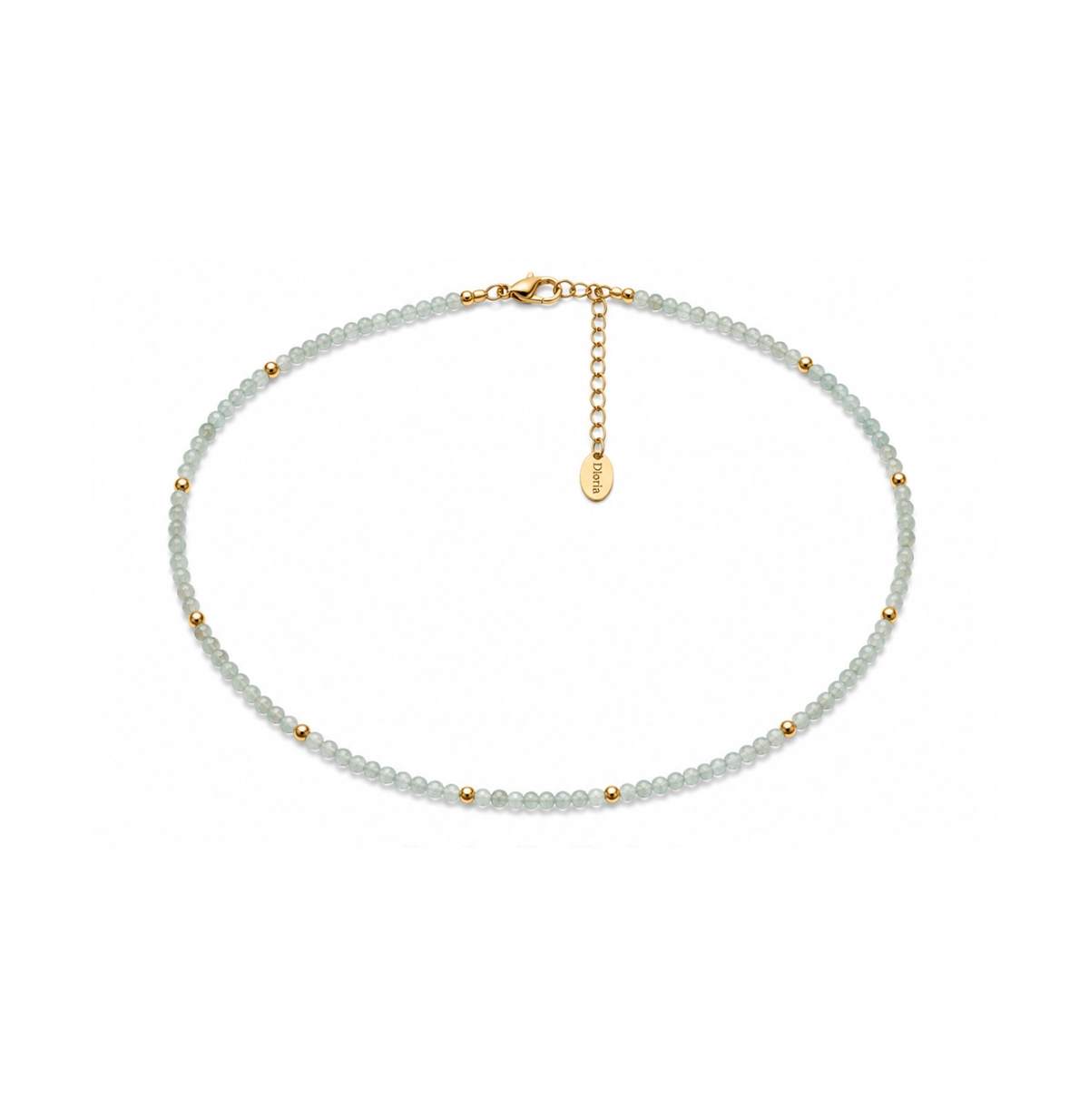 Click here for Dloria Sea Mist Beaded Necklace - Pale blue prices