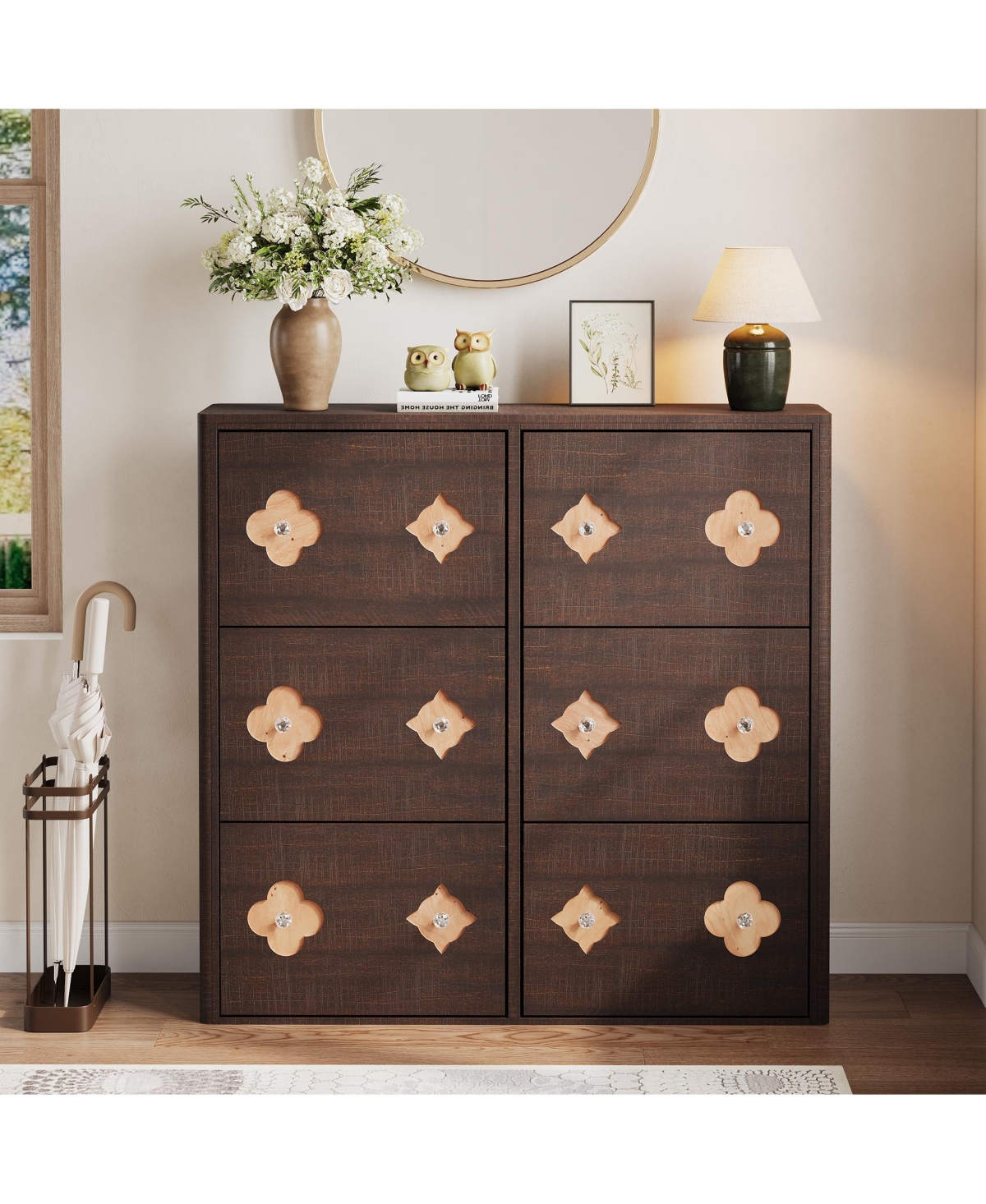 Click here for homfan Slim Shoe Cabinet with 3 Flip Drawers  Holl... prices