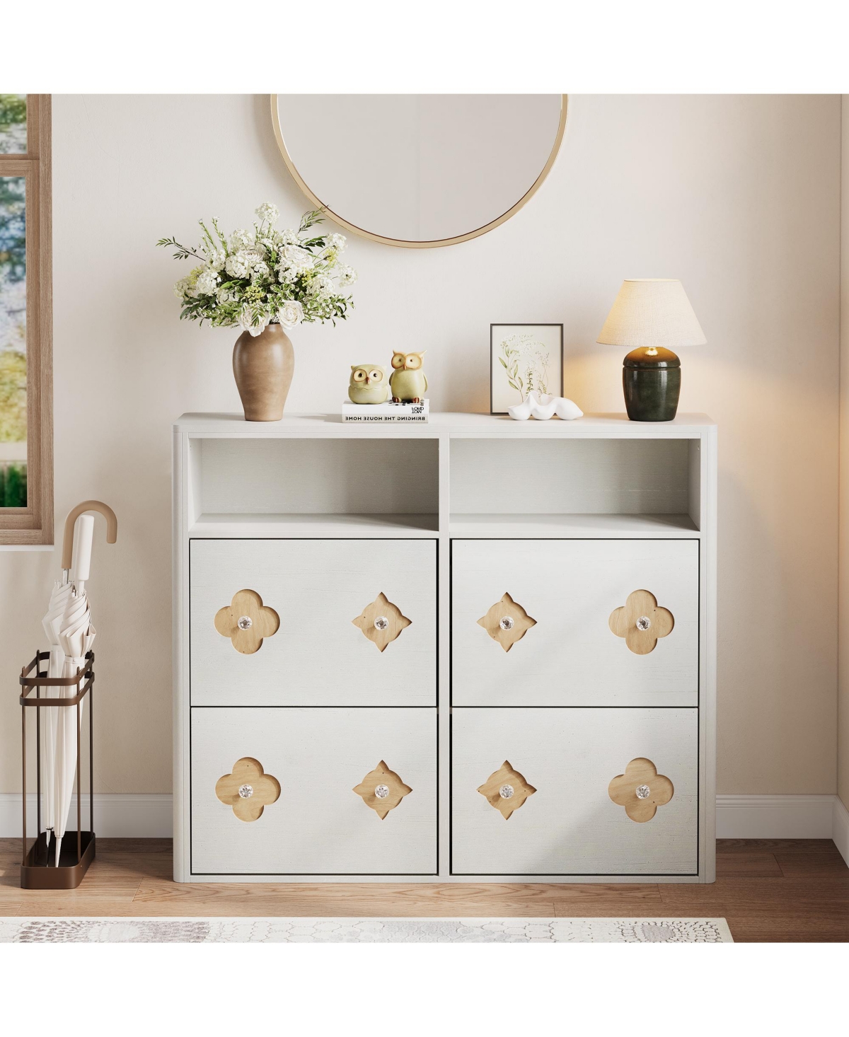 Click here for homfan Slim Shoe Cabinet with 3 Flip Drawers  Holl... prices
