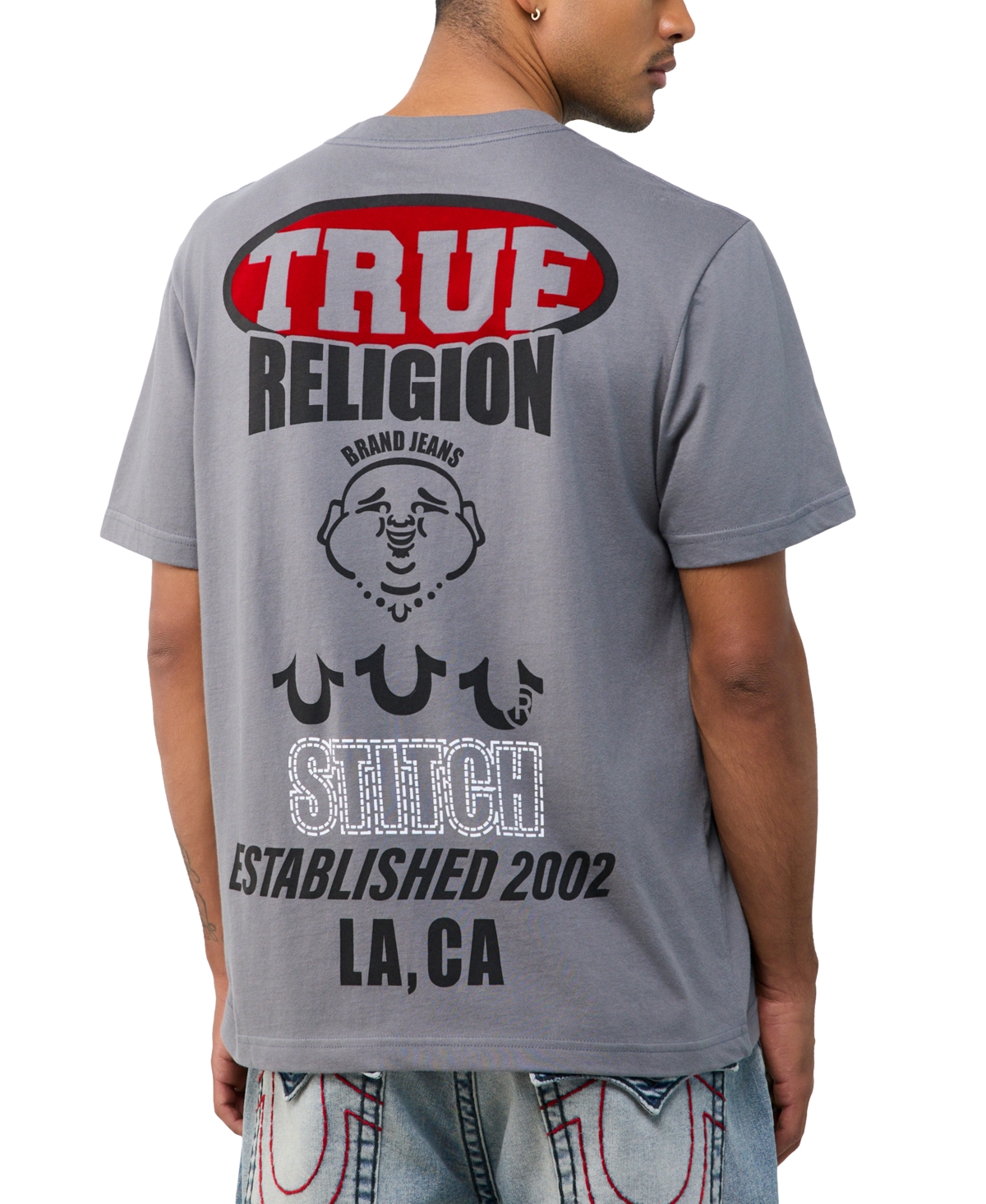 Click here for True Religion Mens Stacked Logo T-Shirt - Granite... prices