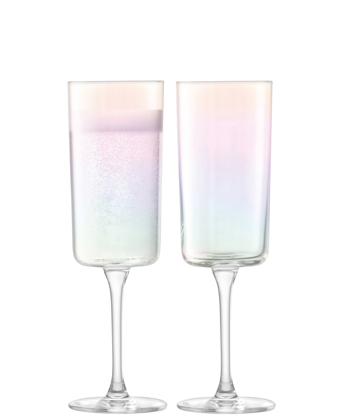 Click here for Lsa Iridescence Champagne Flutes  Set of 2 - Clear prices