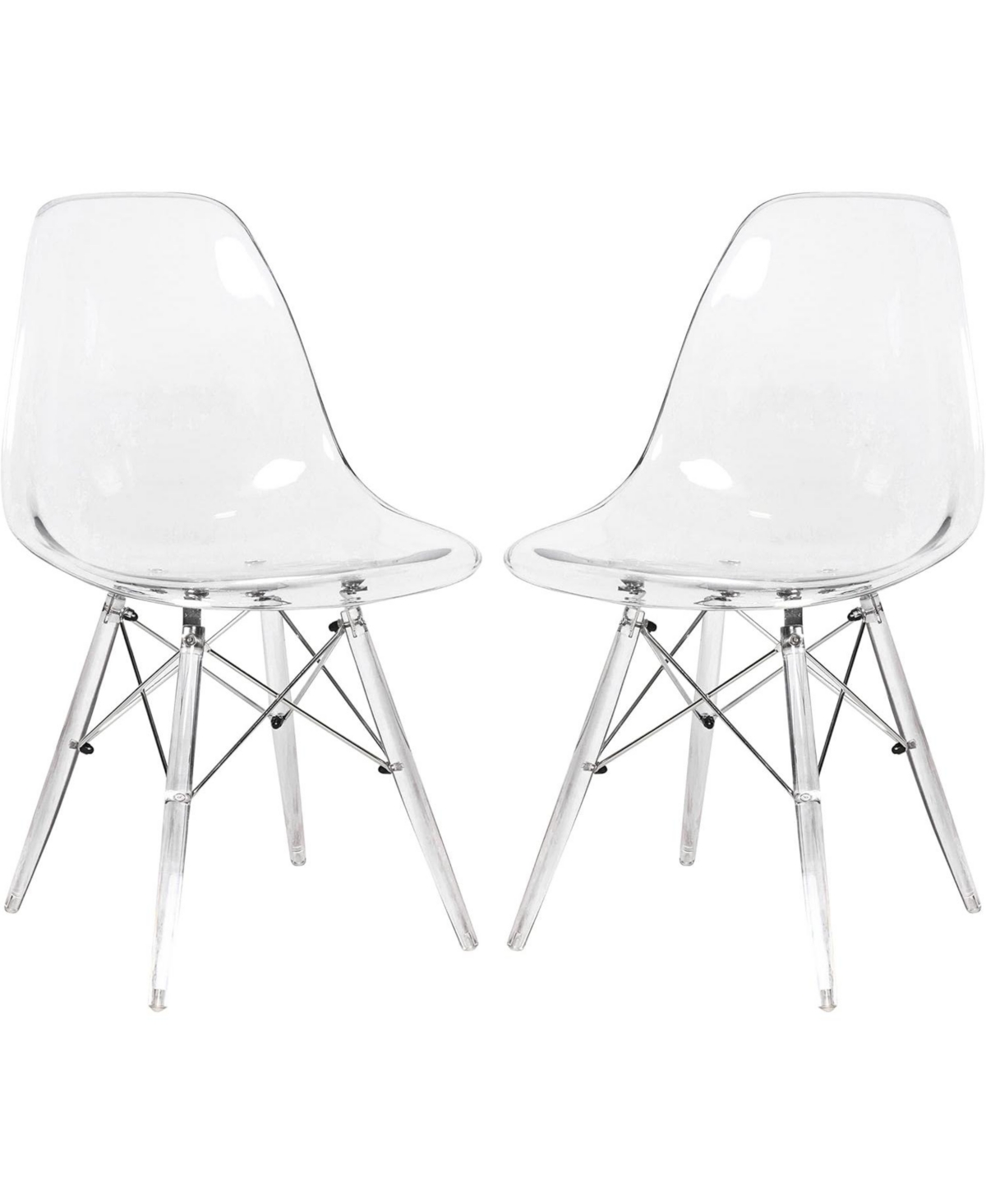 Click here for LeisureMod Cresco Modern Molded Dining Chair Set o... prices