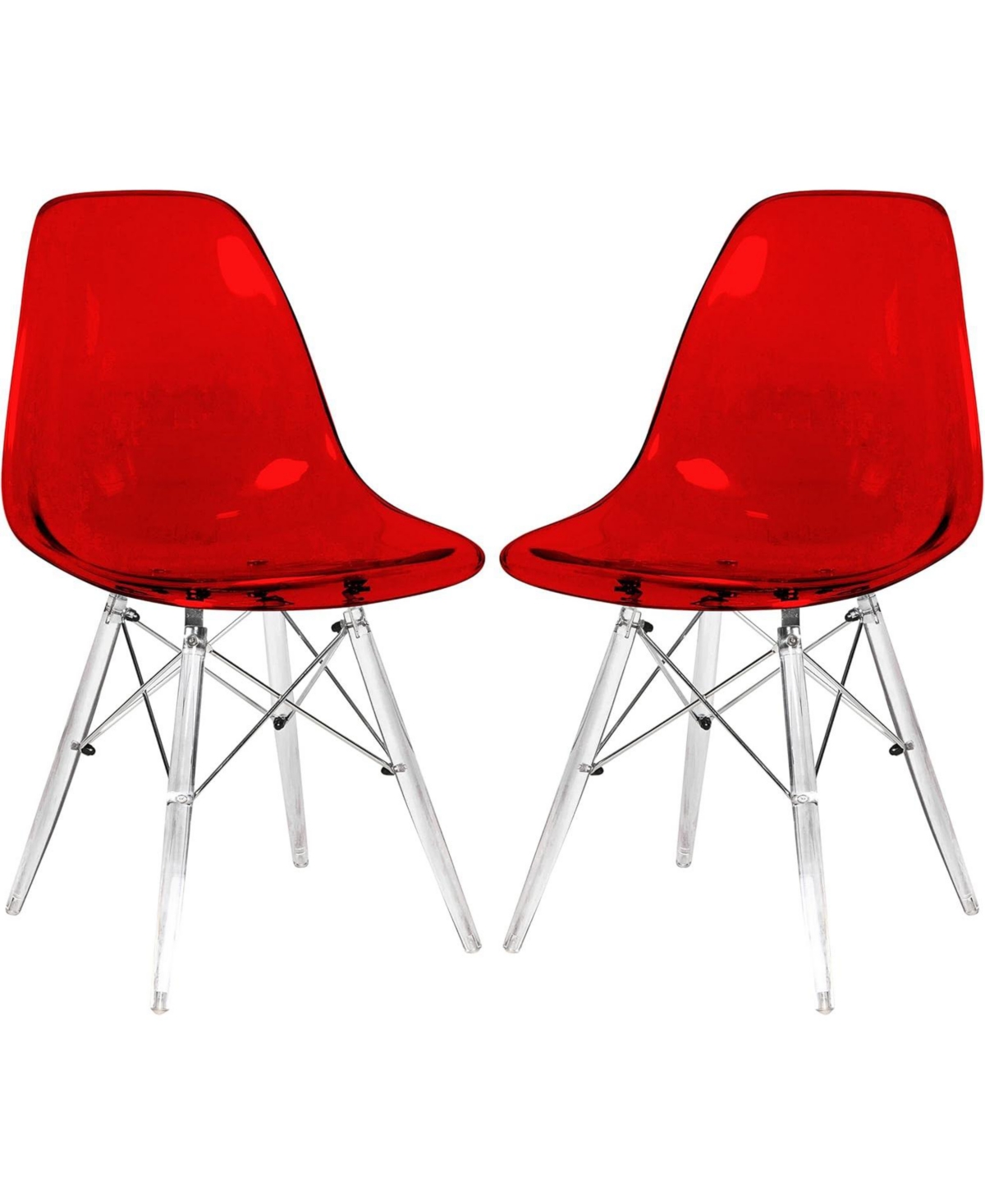 Click here for LeisureMod Cresco Modern Molded Dining Chair Set o... prices