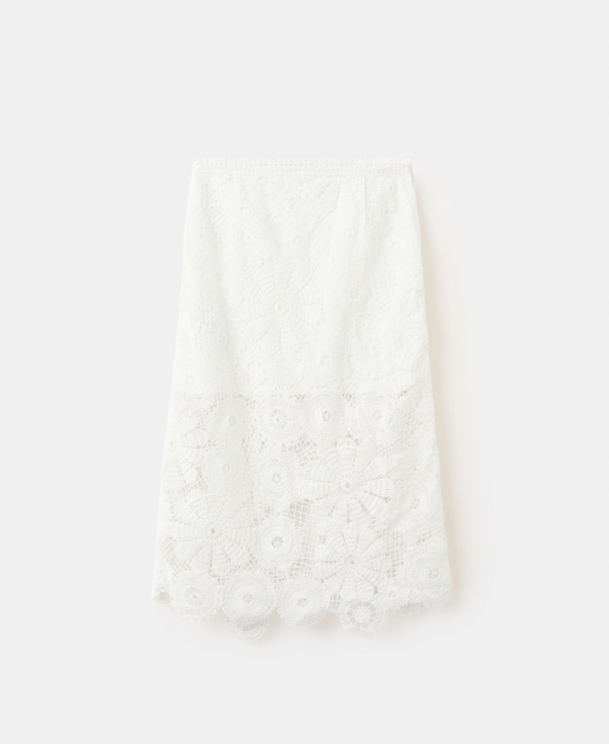 Click here for Mango Womens Crochet Midi Skirt - Off White prices