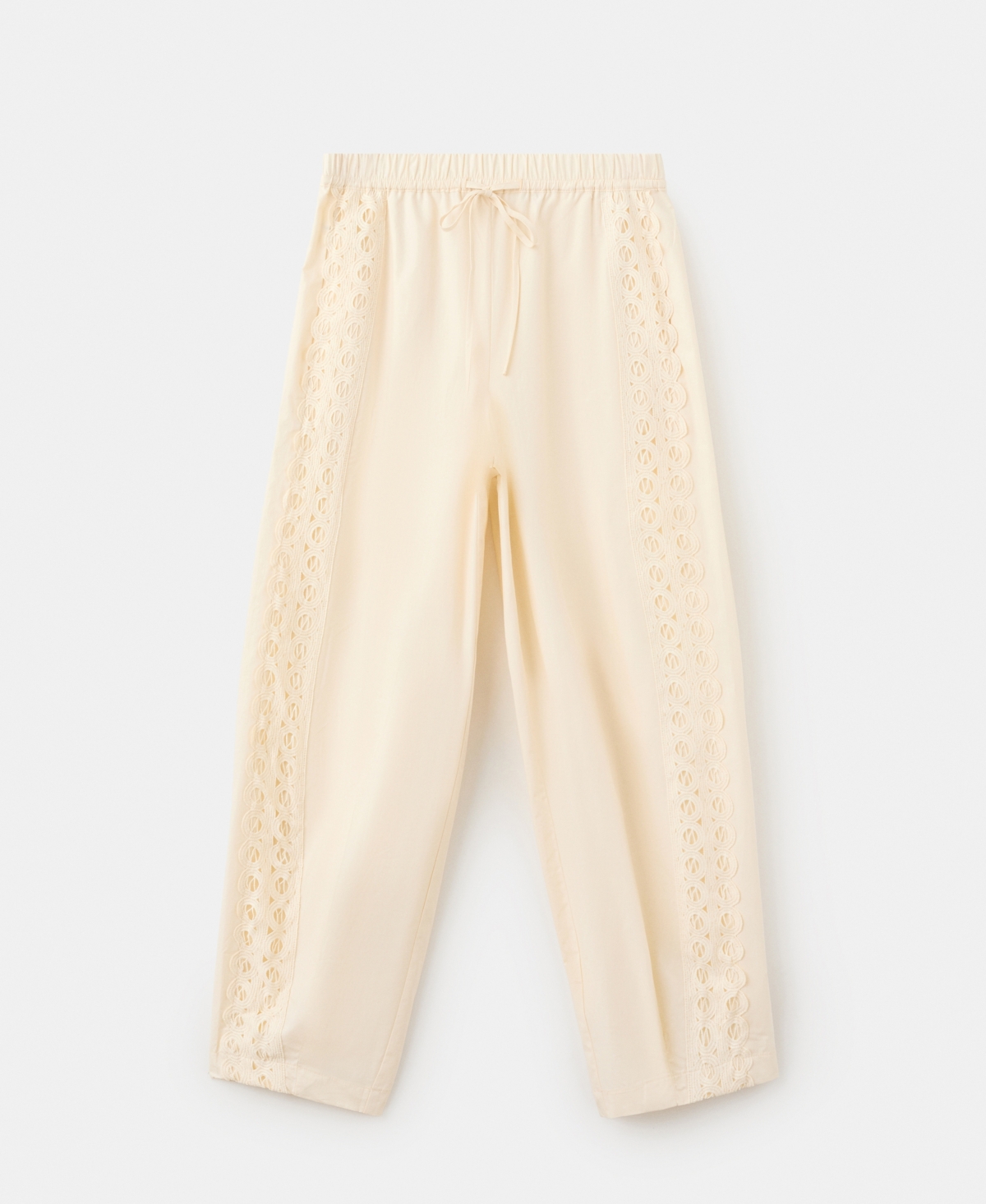 Click here for Mango Womens 100 Cotton Embroidered Stripe Pants -... prices