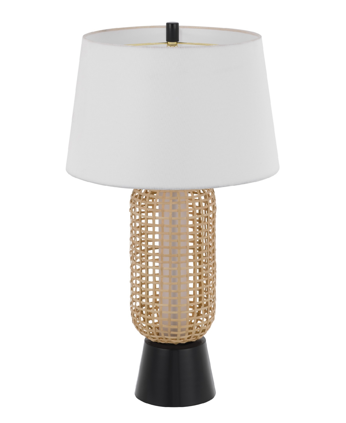 Click here for Cal Lighting 30 Metal Table Lamp - Wicker  Black prices