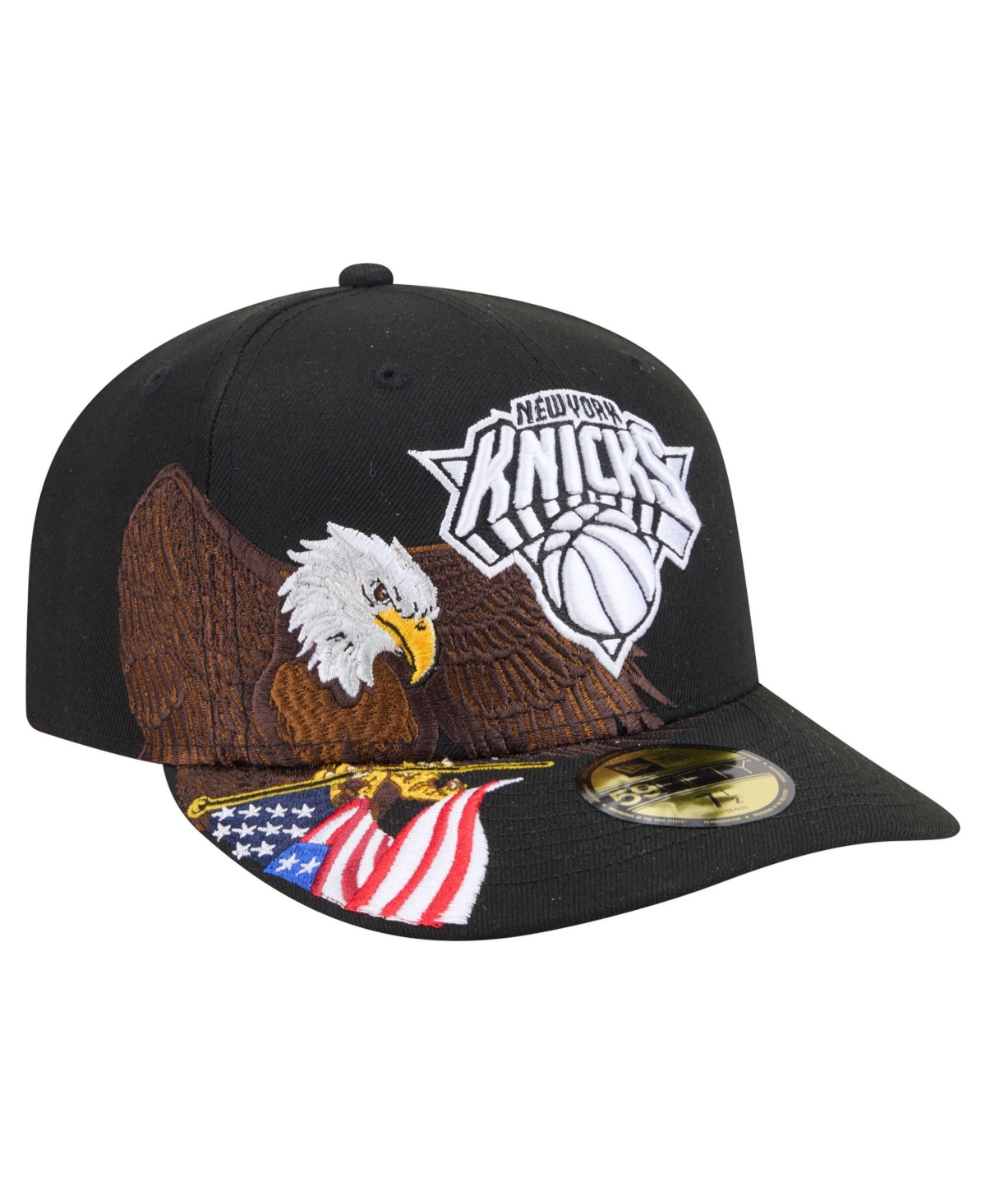 Click here for New Era Mens Black New York Knicks Freedom Pre-Cur... prices