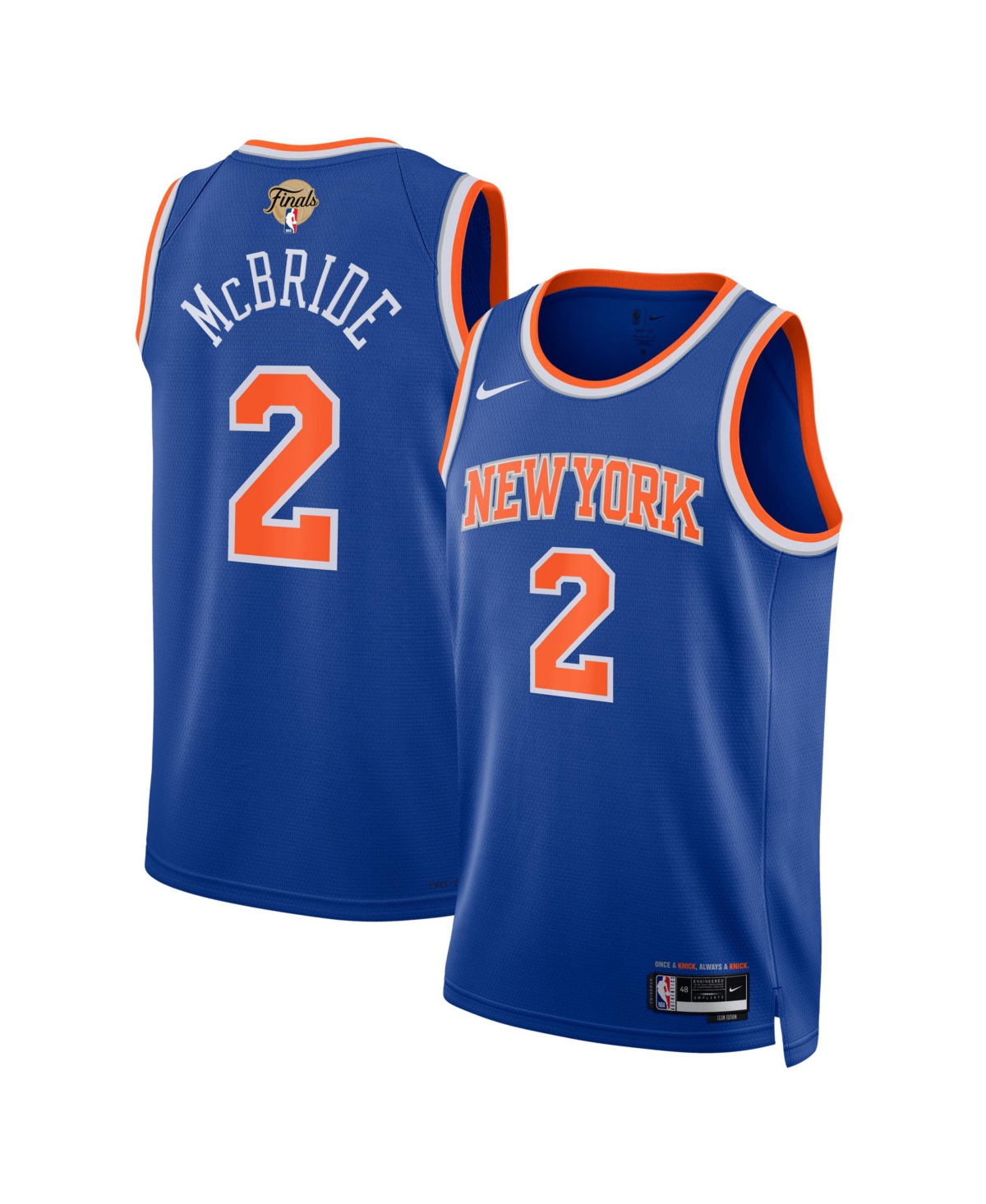 Click here for Nike Mens and Womens Miles McBride Blue New York K... prices
