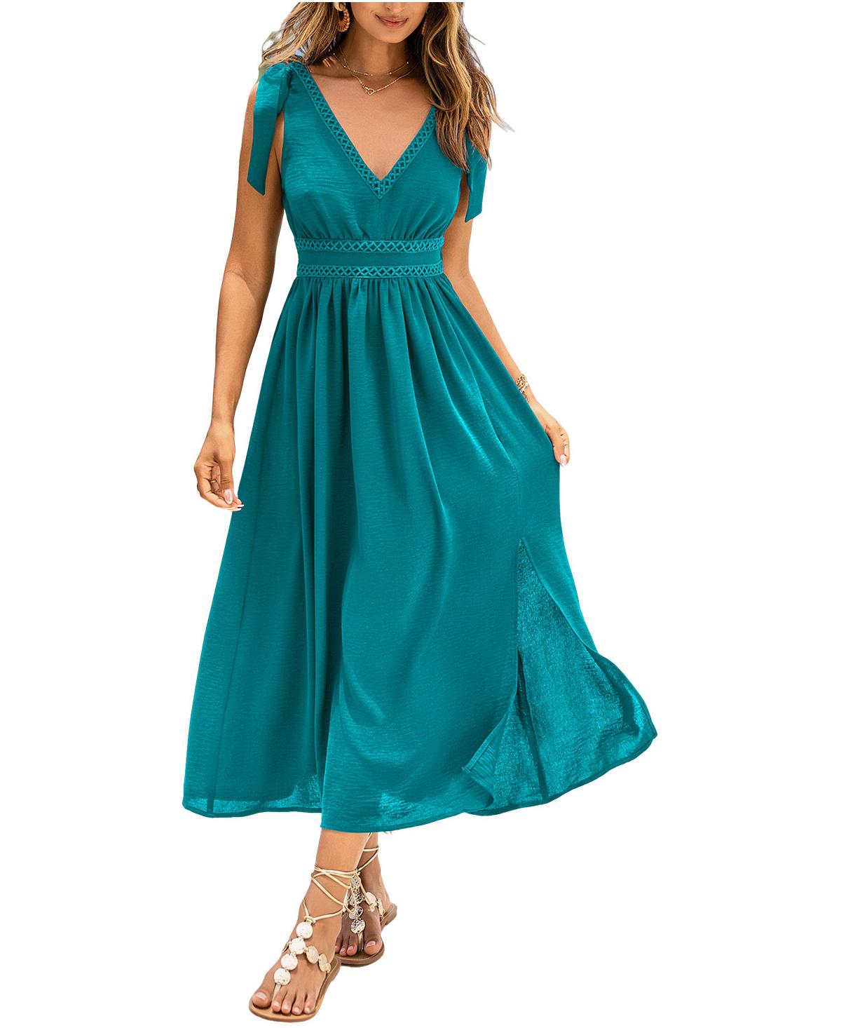 Click here for Cupshe Womens Maxi Beach Dress - Medium blue prices