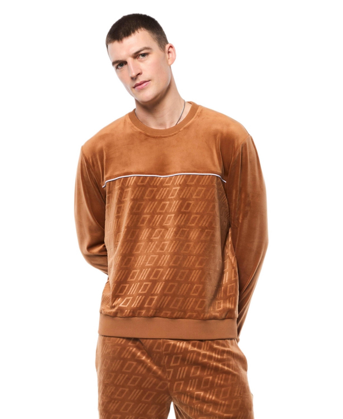 Click here for Sergio Tacchini Mens Bandiera Debossed Velour Crew... prices