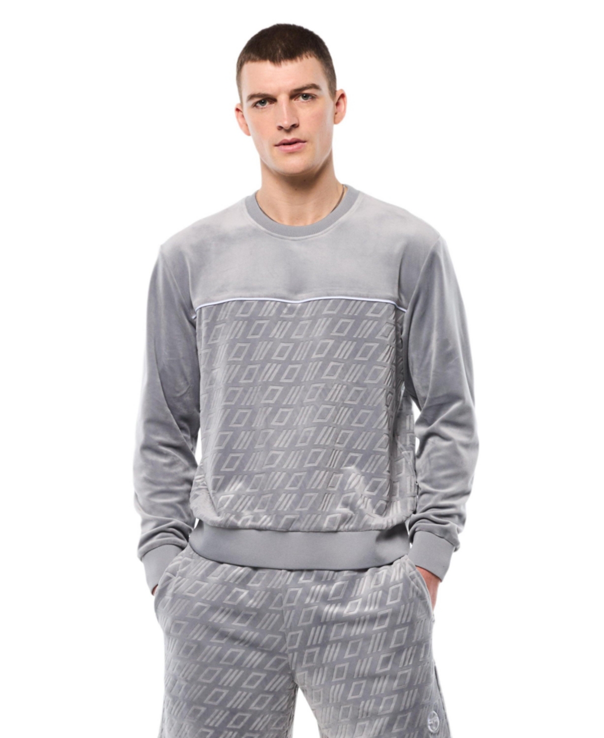 Click here for Sergio Tacchini Mens Bandiera Debossed Velour Crew... prices
