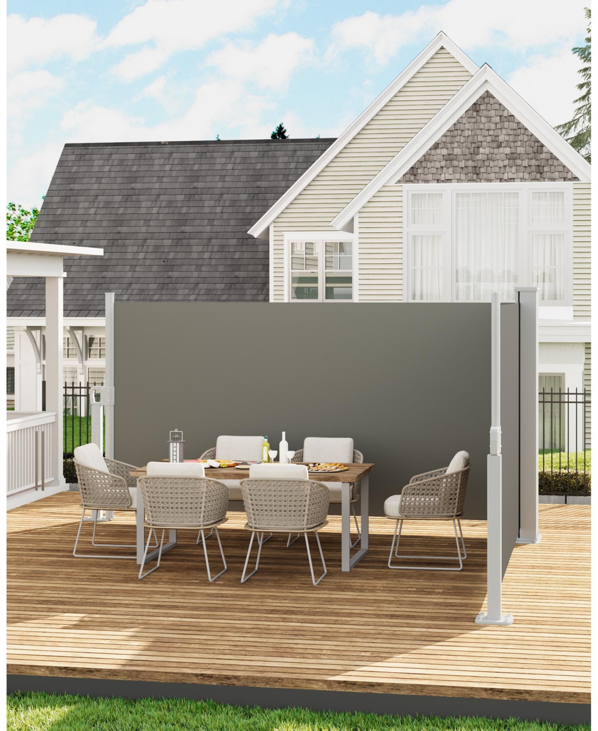 Click here for gaomon 71 in x236 in Retractable Side Awning  Priv... prices