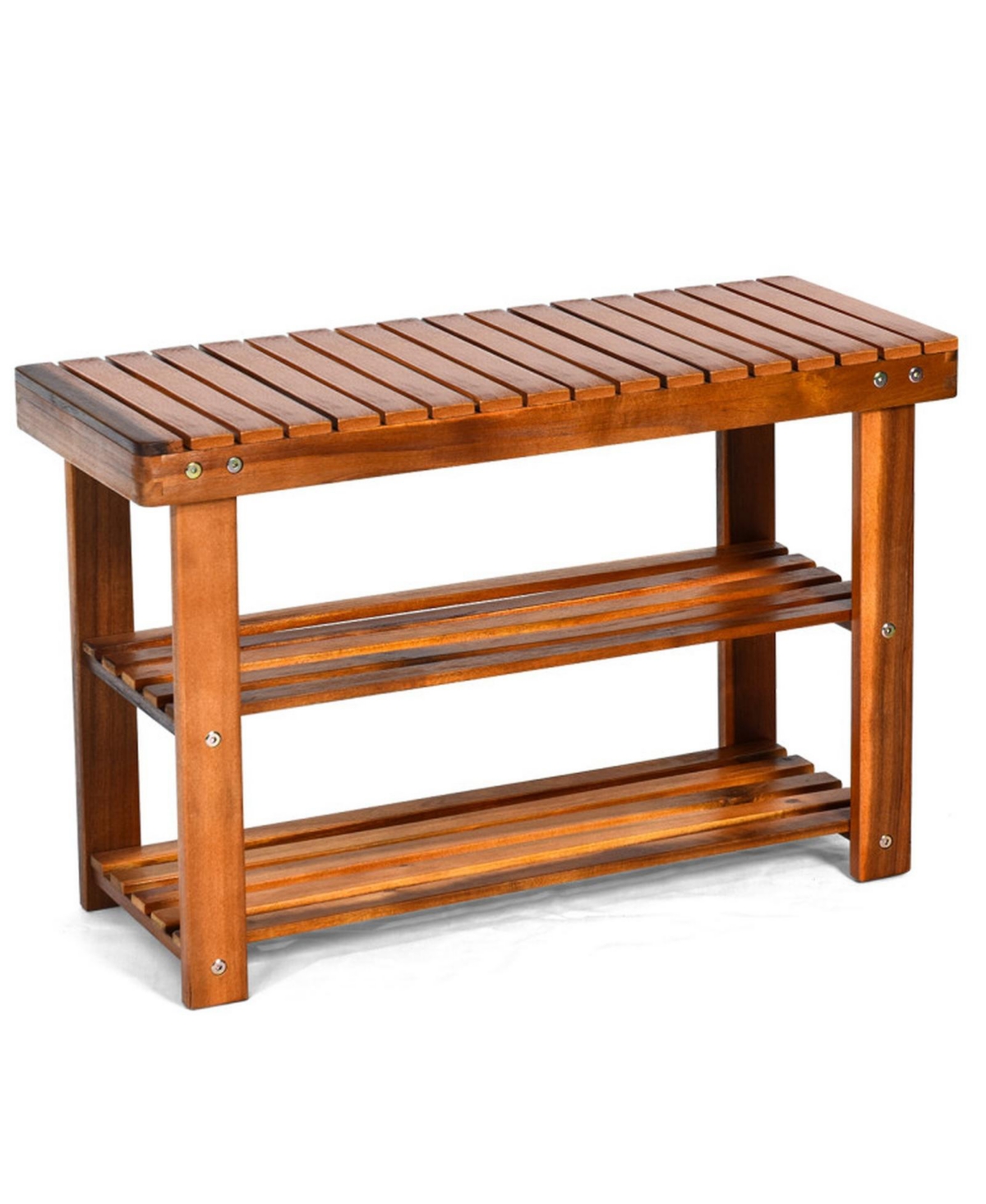 Click here for Gouun Freestanding Acacia Wood Storage Bench with... prices