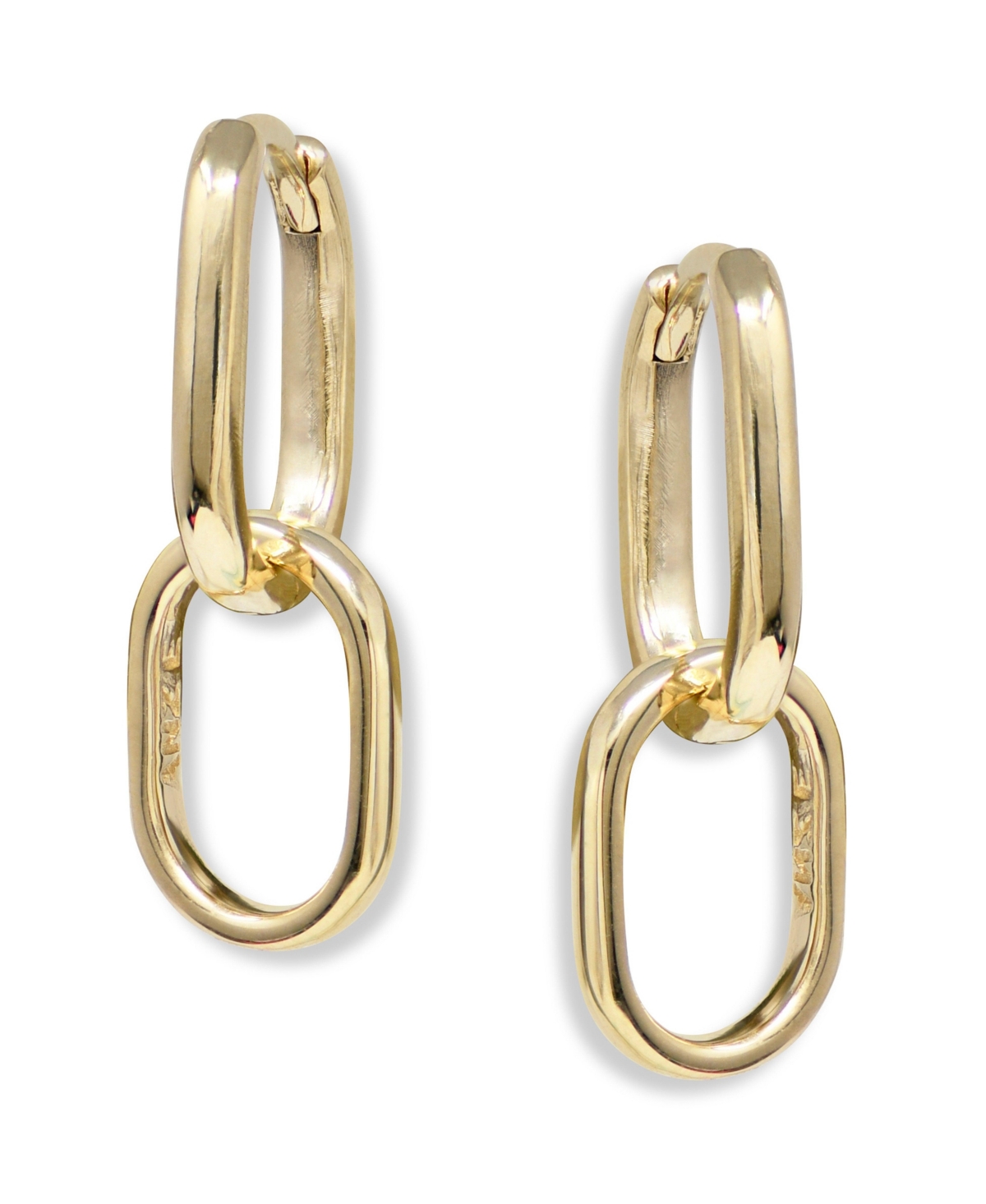 Click here for Anzie Classique Jojo Paper Clip Double Hoops - Yel... prices