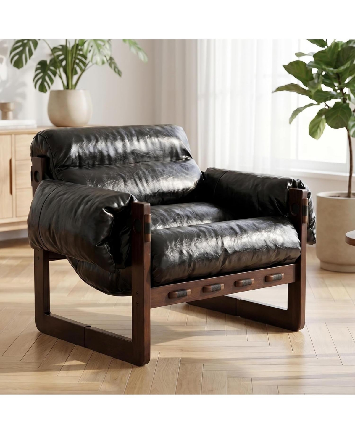 Click here for Rainsken Modern Leather Accent Chair  Removable Pa... prices