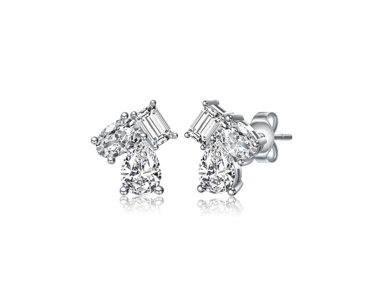 Click here for Rachel Glauber Dainty White Gold Plated Multi-Shap... prices