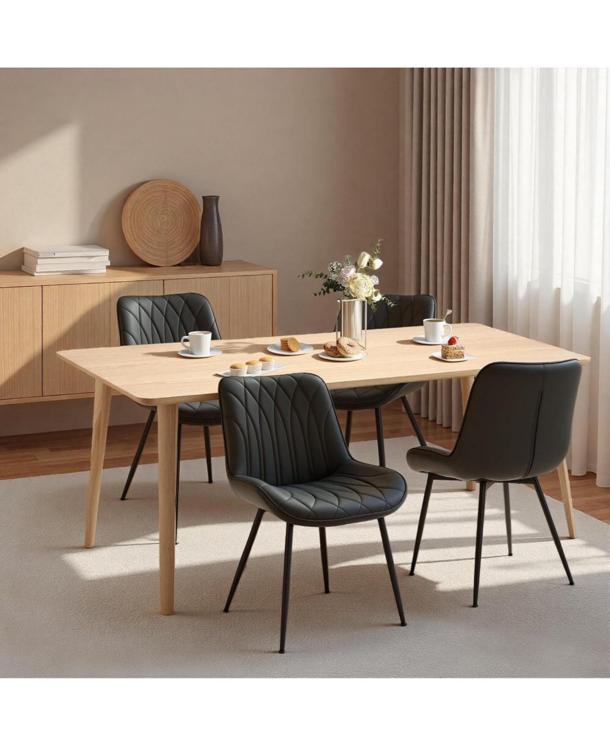 Click here for homfan Dining Chairs Set of 4  Modern Upholstered... prices