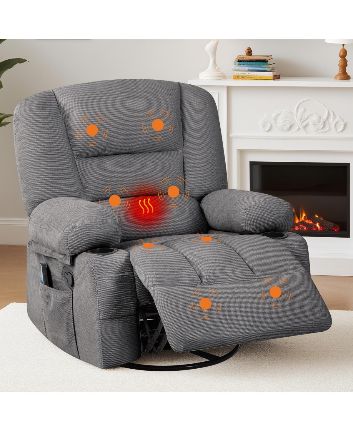 Click here for homfan Manual Swivel Recliner Chair with 360degree... prices