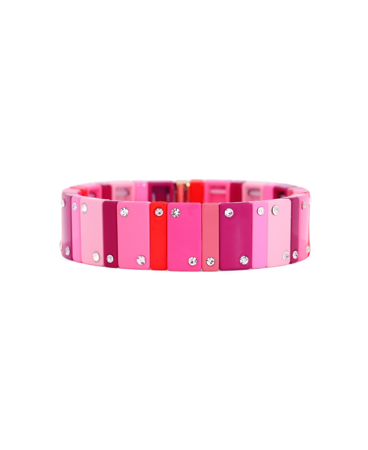 Click here for The Lovery Hot Pink Domino Stretch Bracelet 14K Go... prices