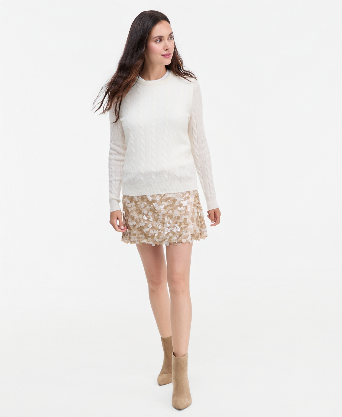 Click here for Charter Club Petite Cable-Knit Crewneck 100 Cashme... prices
