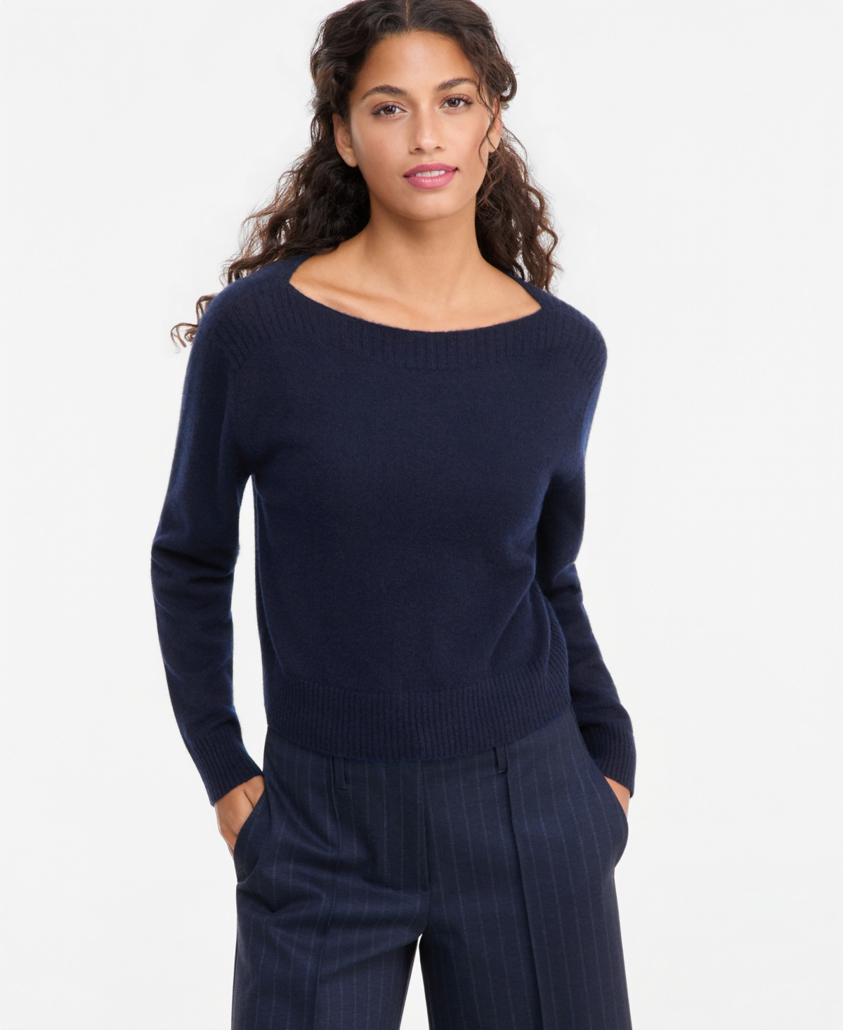 Click here for Charter Club Petite Cashmere Boat-Neck Long-Sleeve... prices