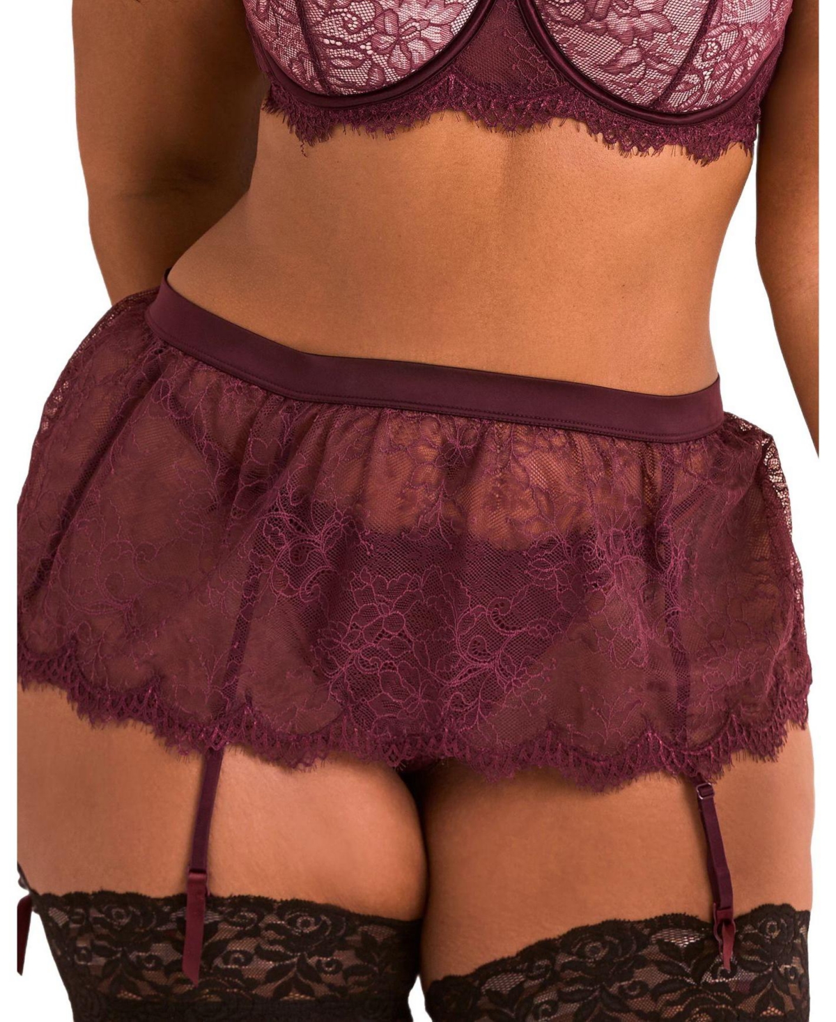Click here for Adore Me Womens Karah Garter Belt Lingerie - Dark... prices