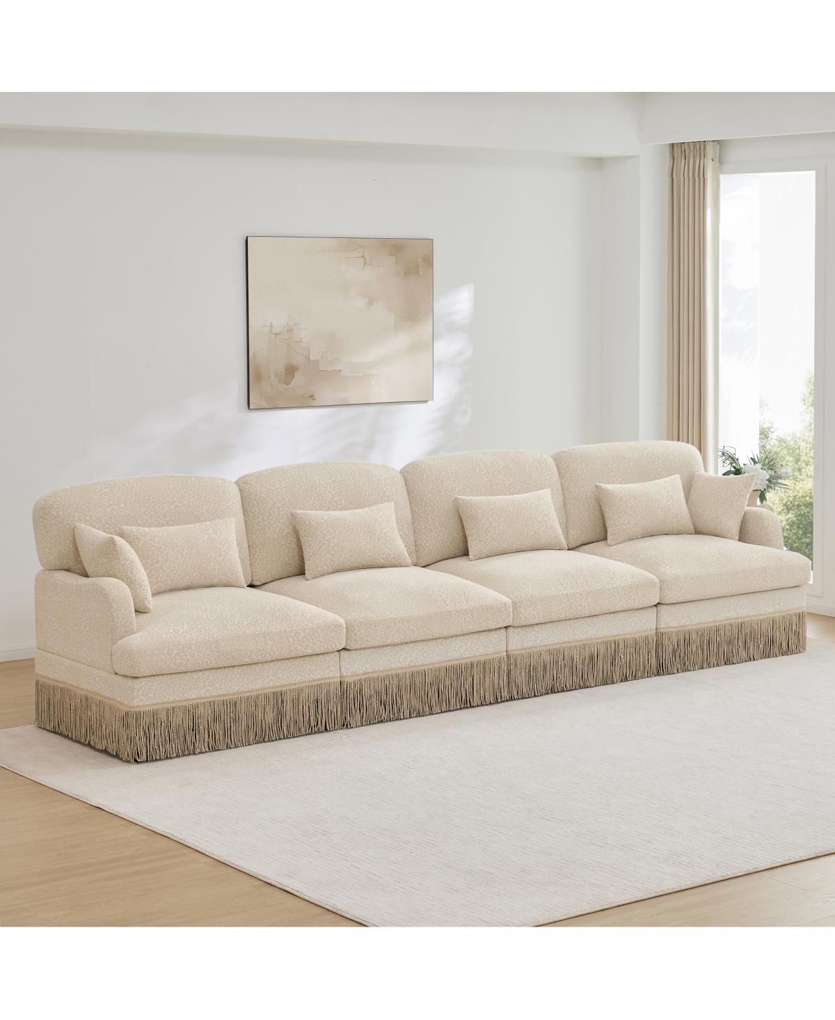 Click here for Streamdale Furniture 131inch Leopard Chenille 4-Se... prices