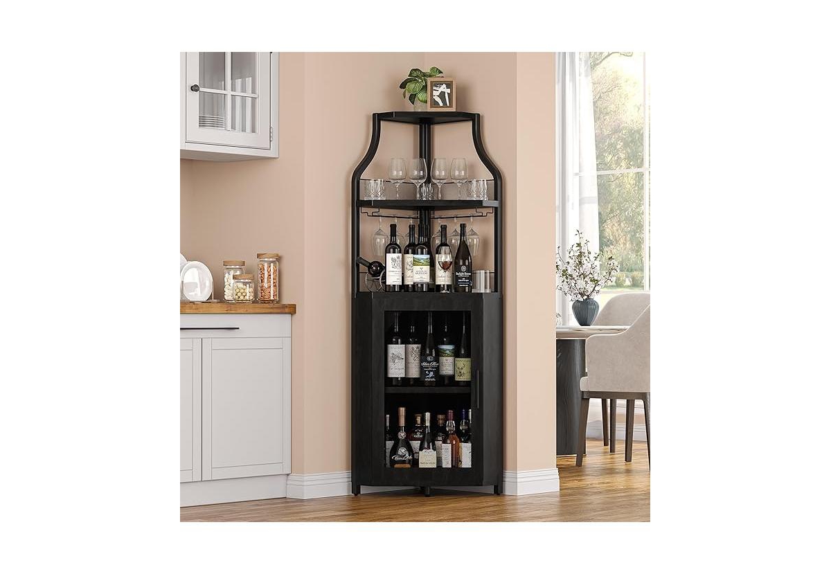 Click here for homfan Corner Bar Cabinet  Wine Bar Cabinet with A... prices