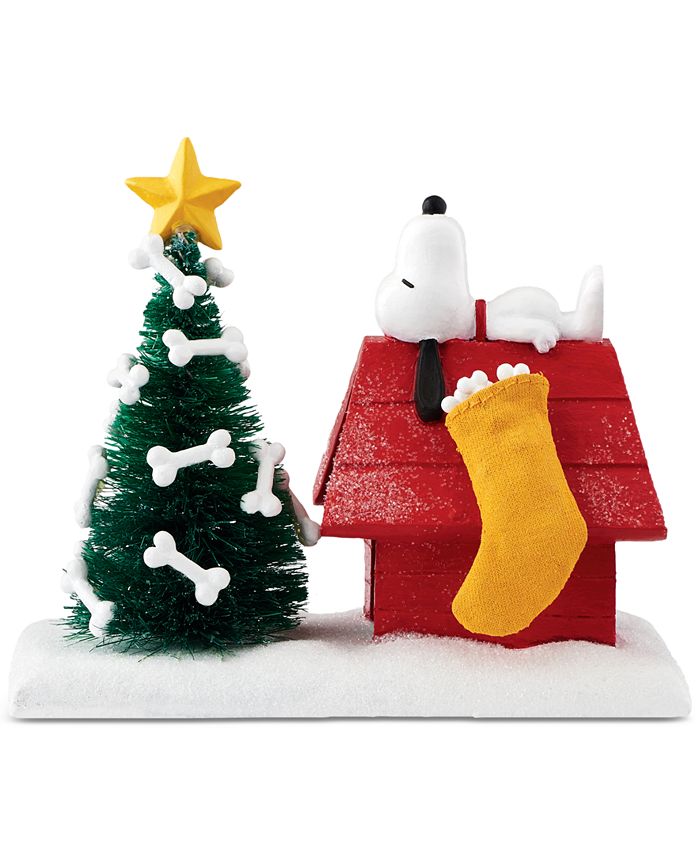 Department 56 Peanuts Snoopy and his Tasty Tree Village - Macy's