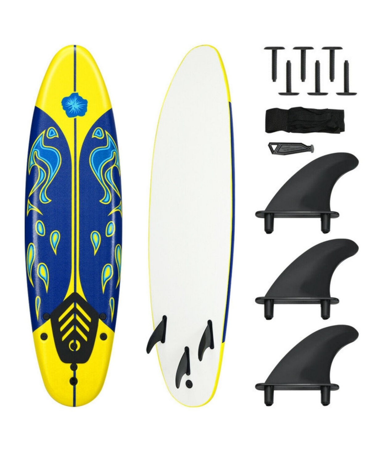 Click here for Sevorley 6 ft Foam Surfboard with 3 Detachable Fin... prices