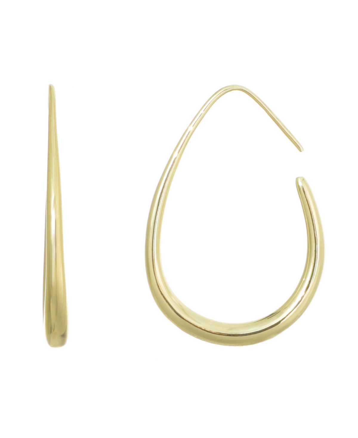 Click here for Adornia Gold Wire Drop Hoops with Stoppers Earring... prices