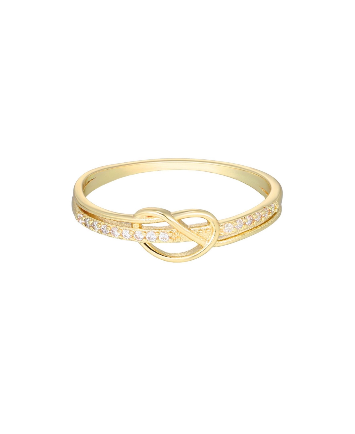 Click here for Adornia Gold-Plated Cubic Zirconia Knot Ring - Gol... prices
