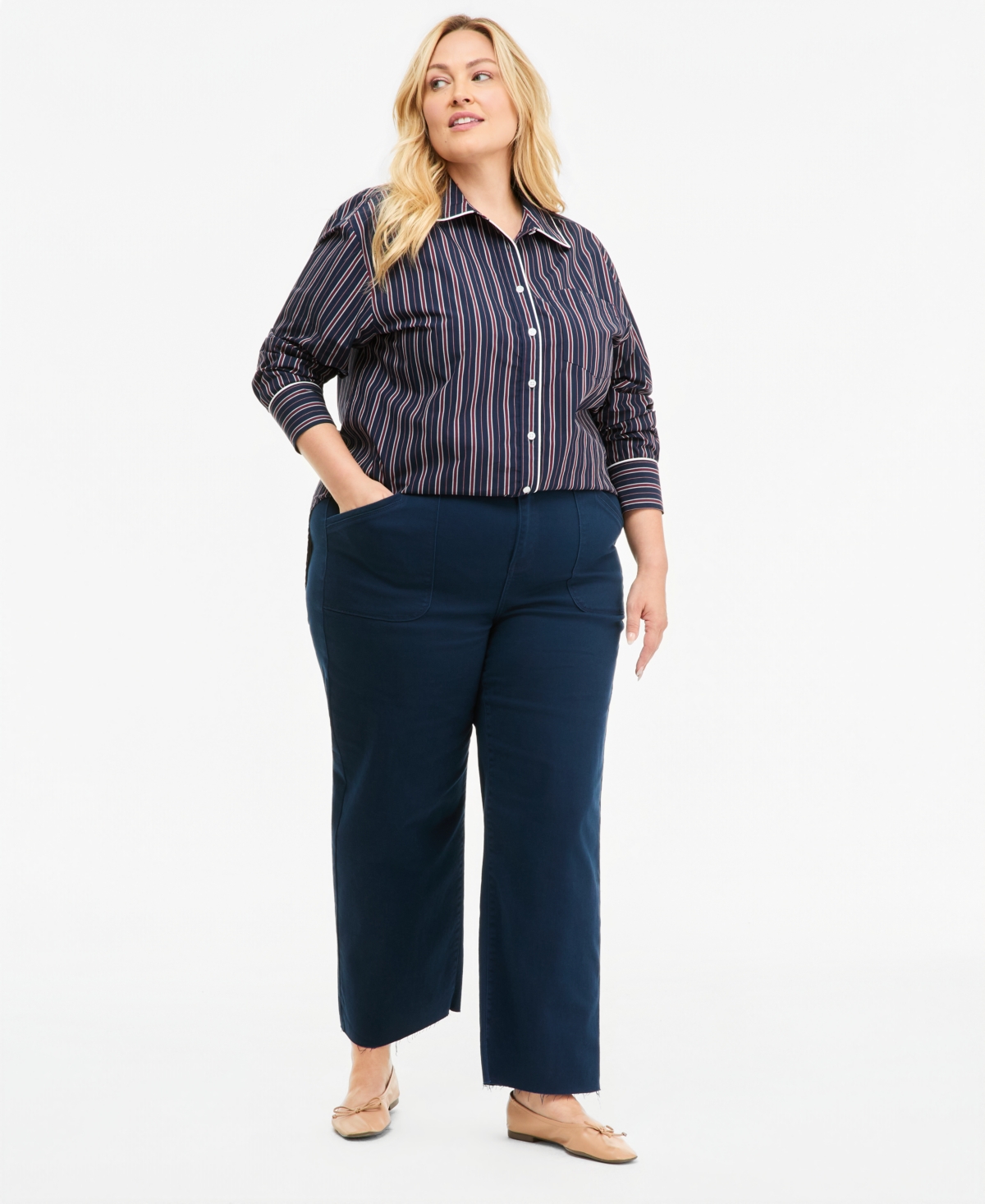Click here for On 34th Plus Size Raw-Hem Straight-Leg Pants  Macy... prices