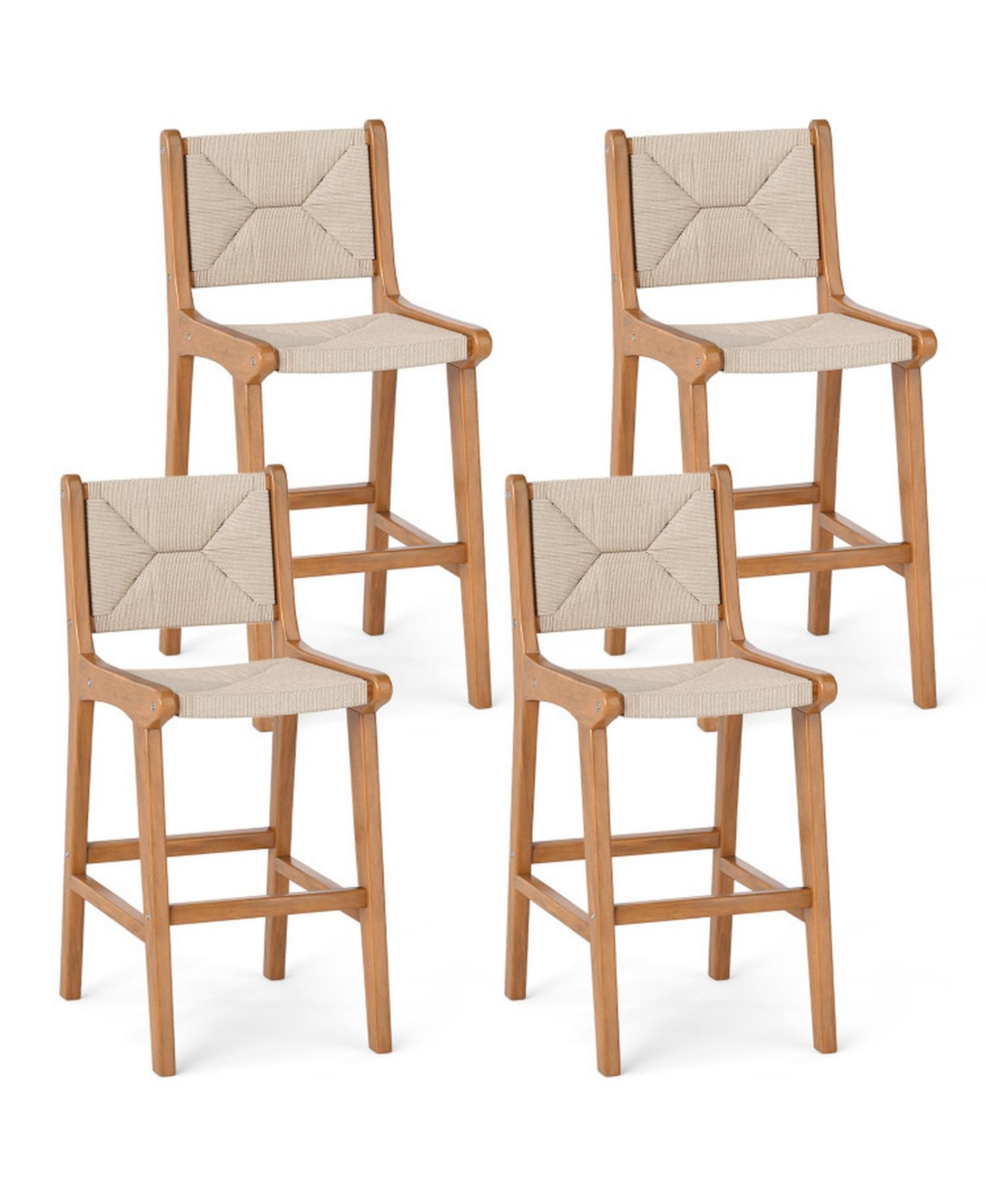 Click here for Gouun Set of 4 Counter Height Bar Stools with Hand... prices