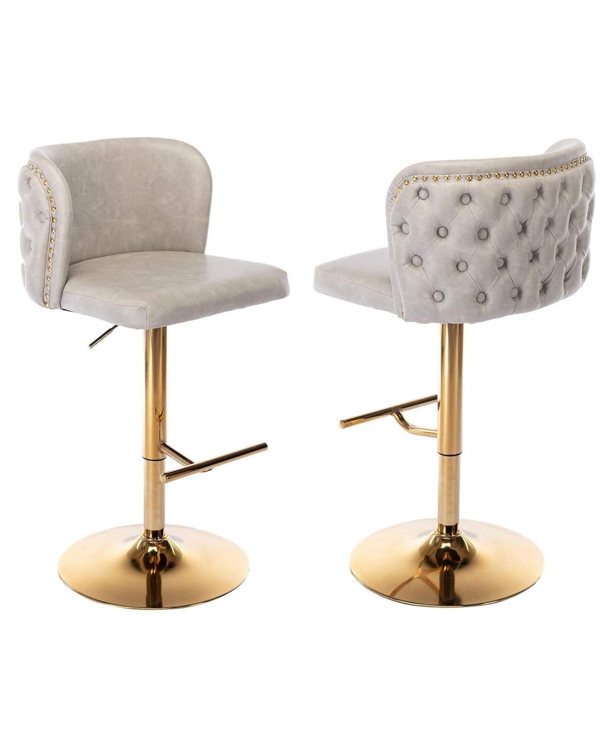 Click here for Rainsken Barstools Set of 2 - Modern Pu Leather Ba... prices