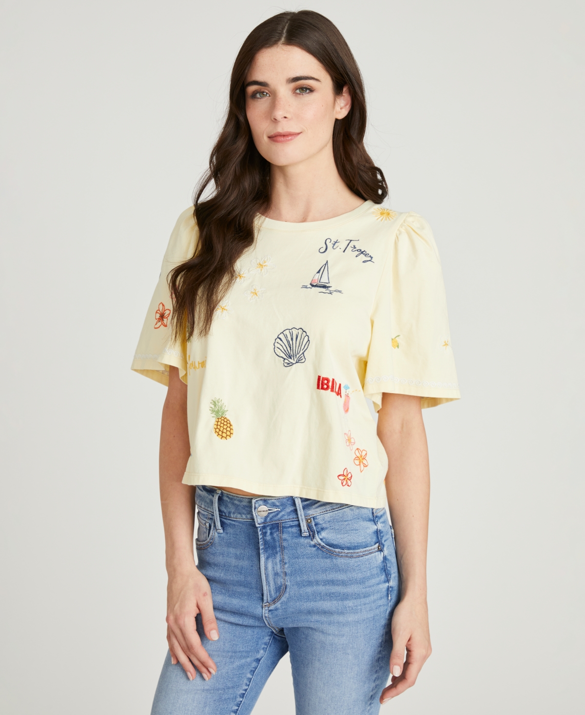Click here for Driftwood Womens Destination Doodle Flutter-Sleeve... prices