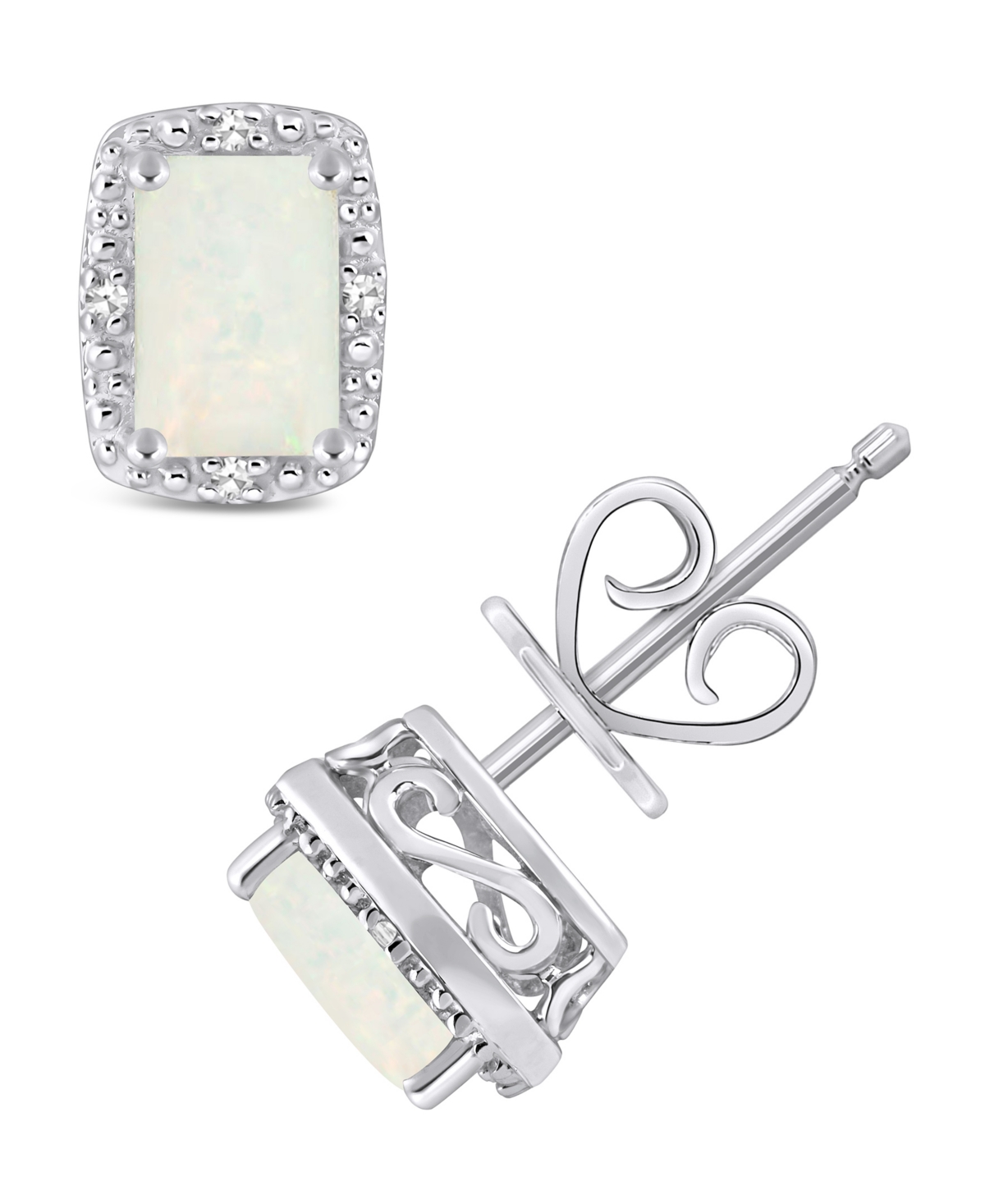 Click here for Diamond Accent & Opal (3/4 ct. t.w.) Stud Earrings... prices