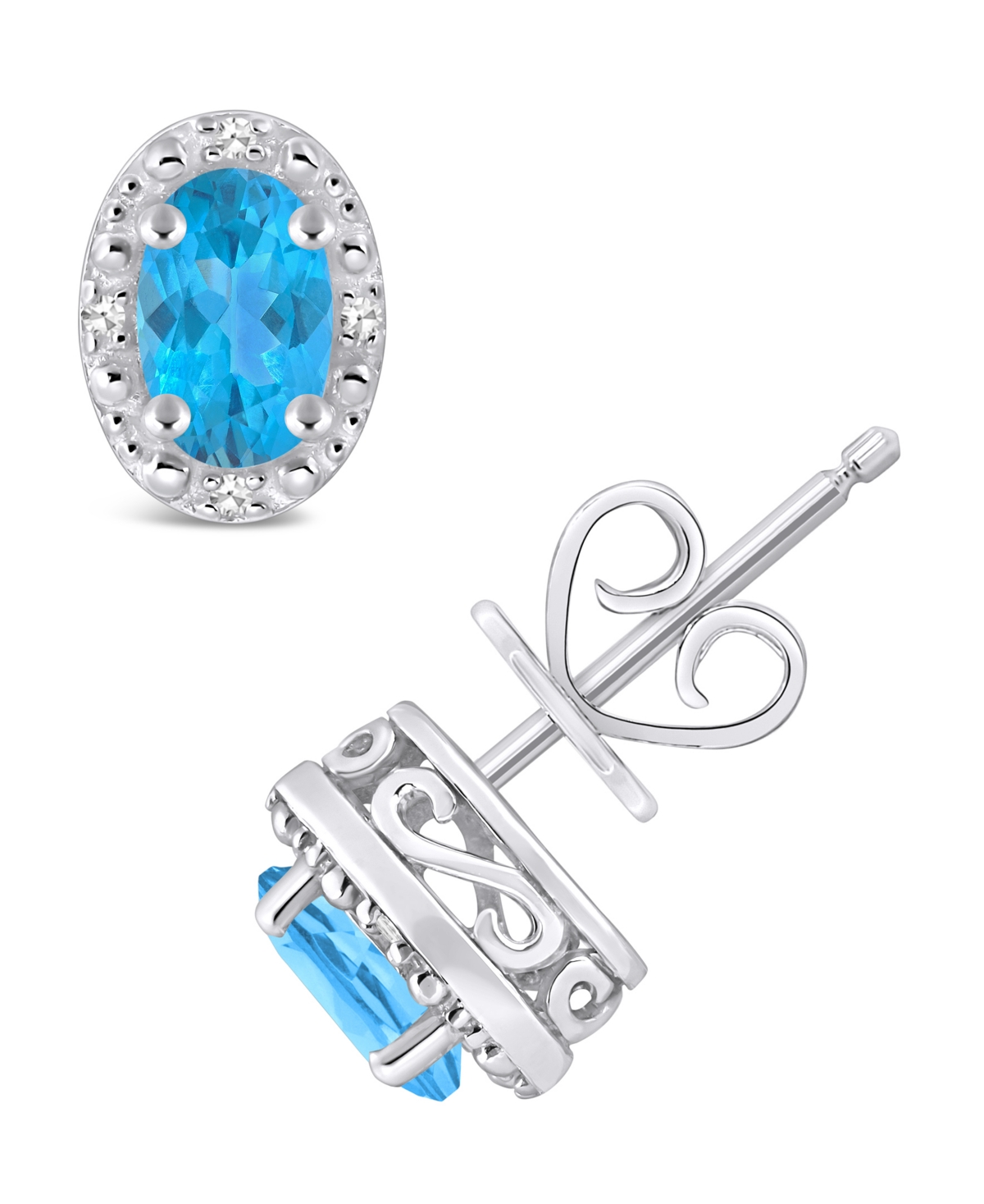 Click here for Swiss Blue Topaz (1-1/8 ct. t.w.) and Diamond Acce... prices