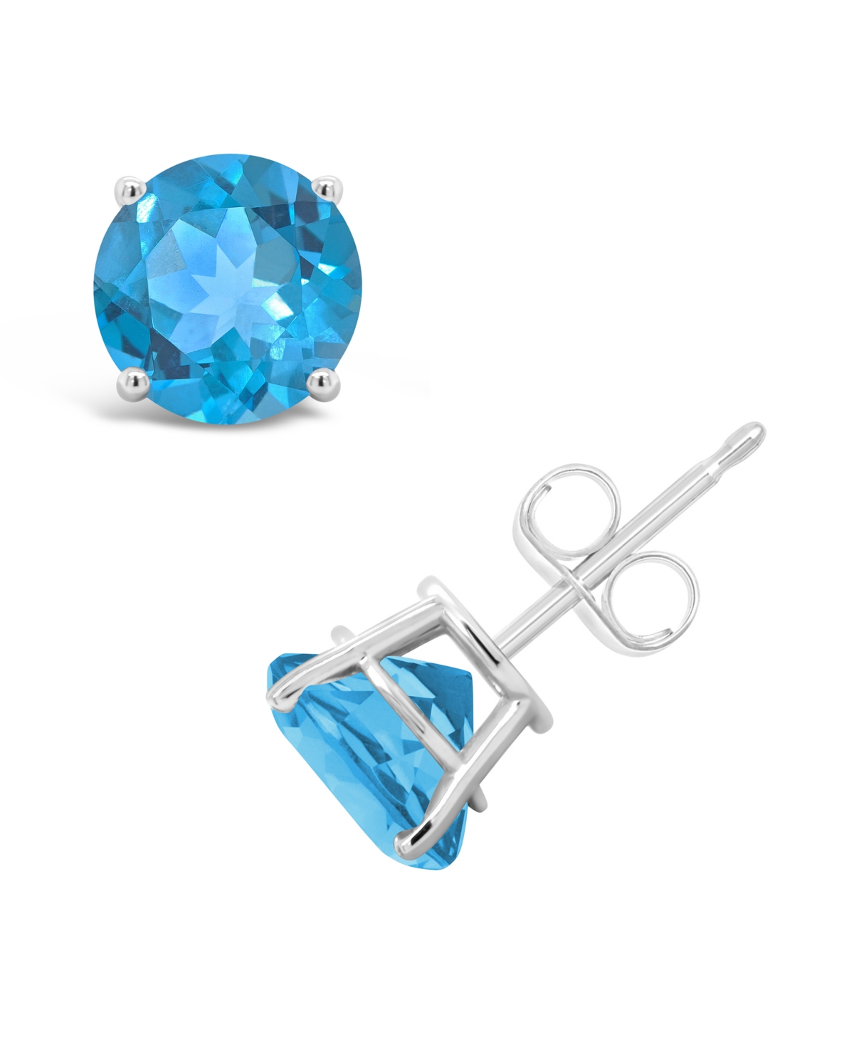 Click here for Blue Topaz (3-1/10 ct. t.w.) Stud Earrings in Ster... prices