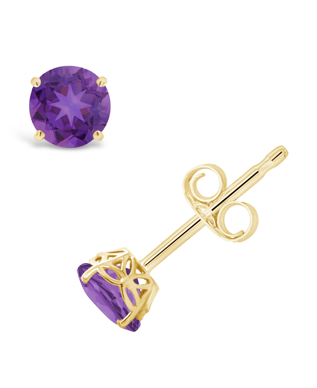 Click here for Amethyst (7/8 ct. t.w.) Stud Earrings in 14K Yello... prices