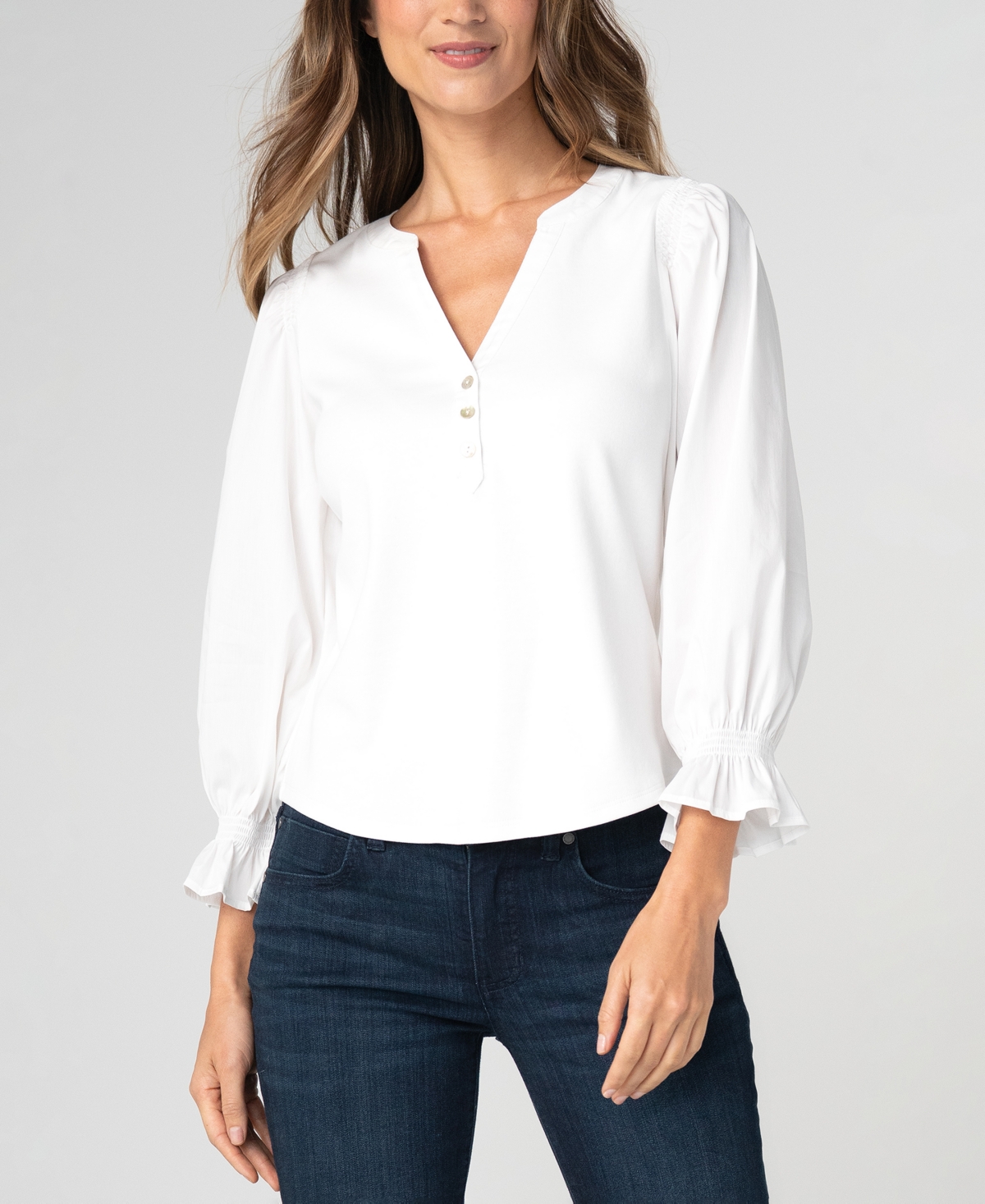 Click here for Liverpool Los Angeles Womens Puff-Sleeve Knit-To-W... prices