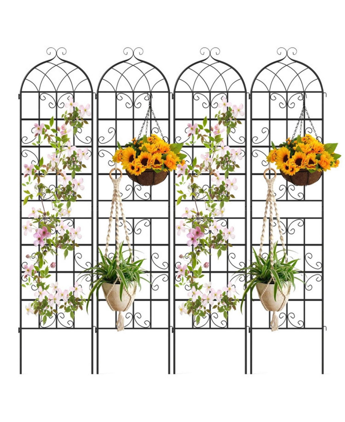 Click here for Gouun 4-Pack Heavy Duty Metal Garden Trellis 86 x... prices