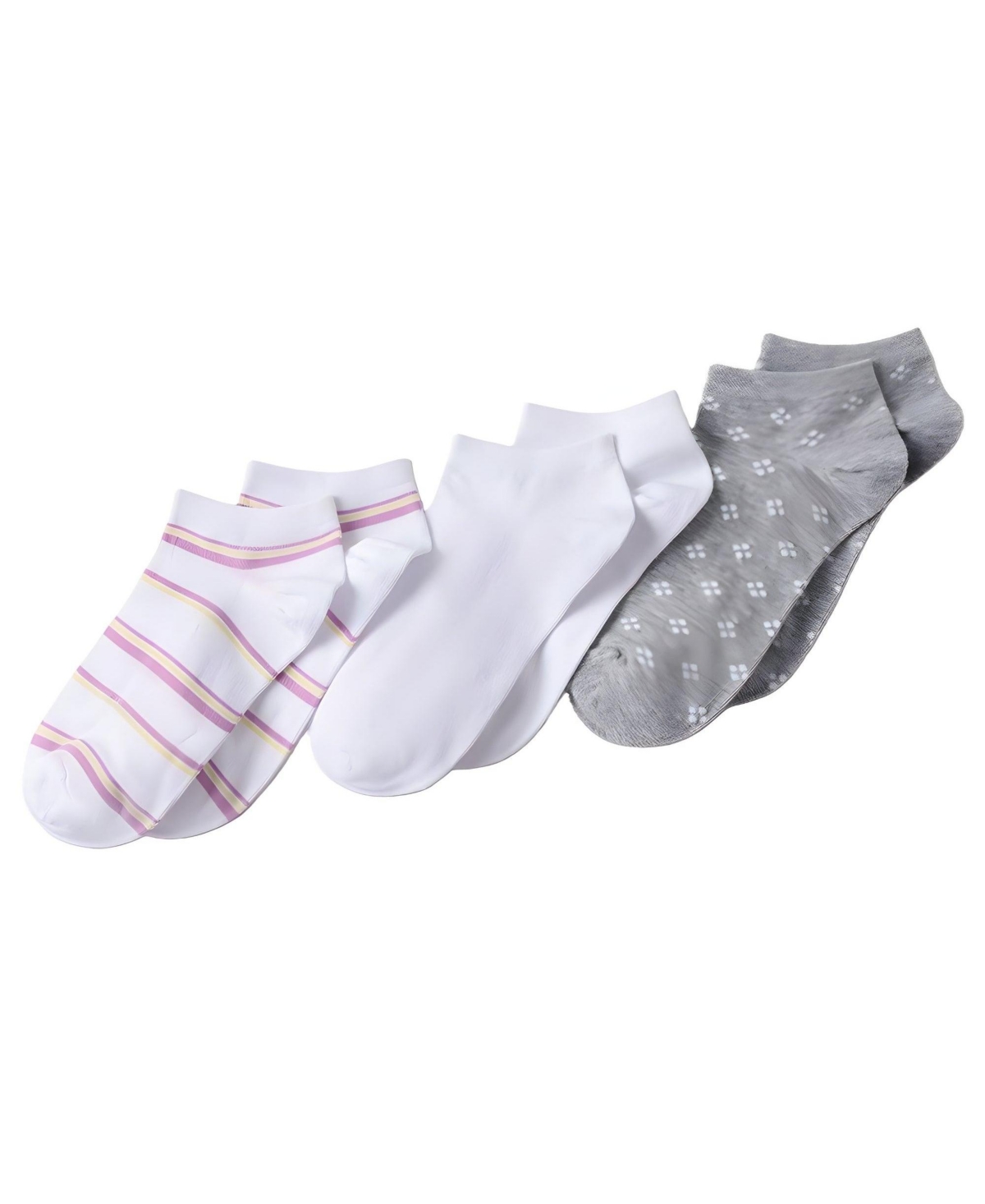 Click here for Lands End Womens 3-Pack Cotton Patterned Low Cut S... prices