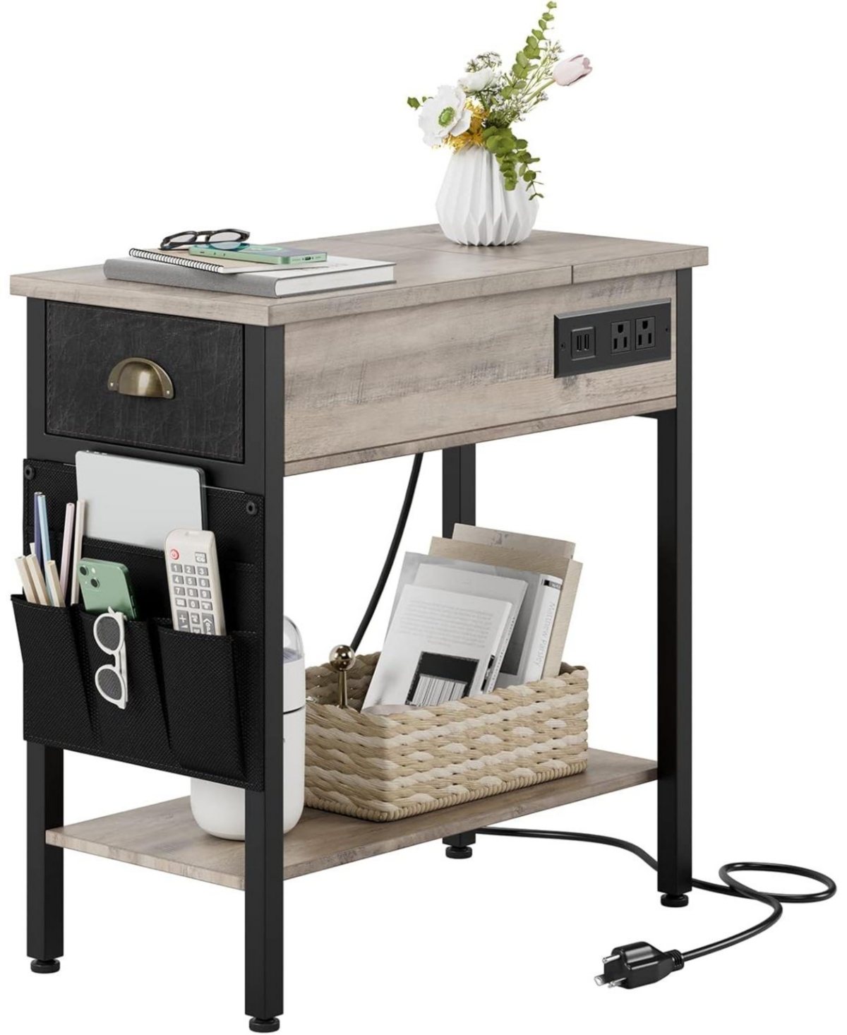 Click here for gaomon Side Table with Charging Station  End Table... prices