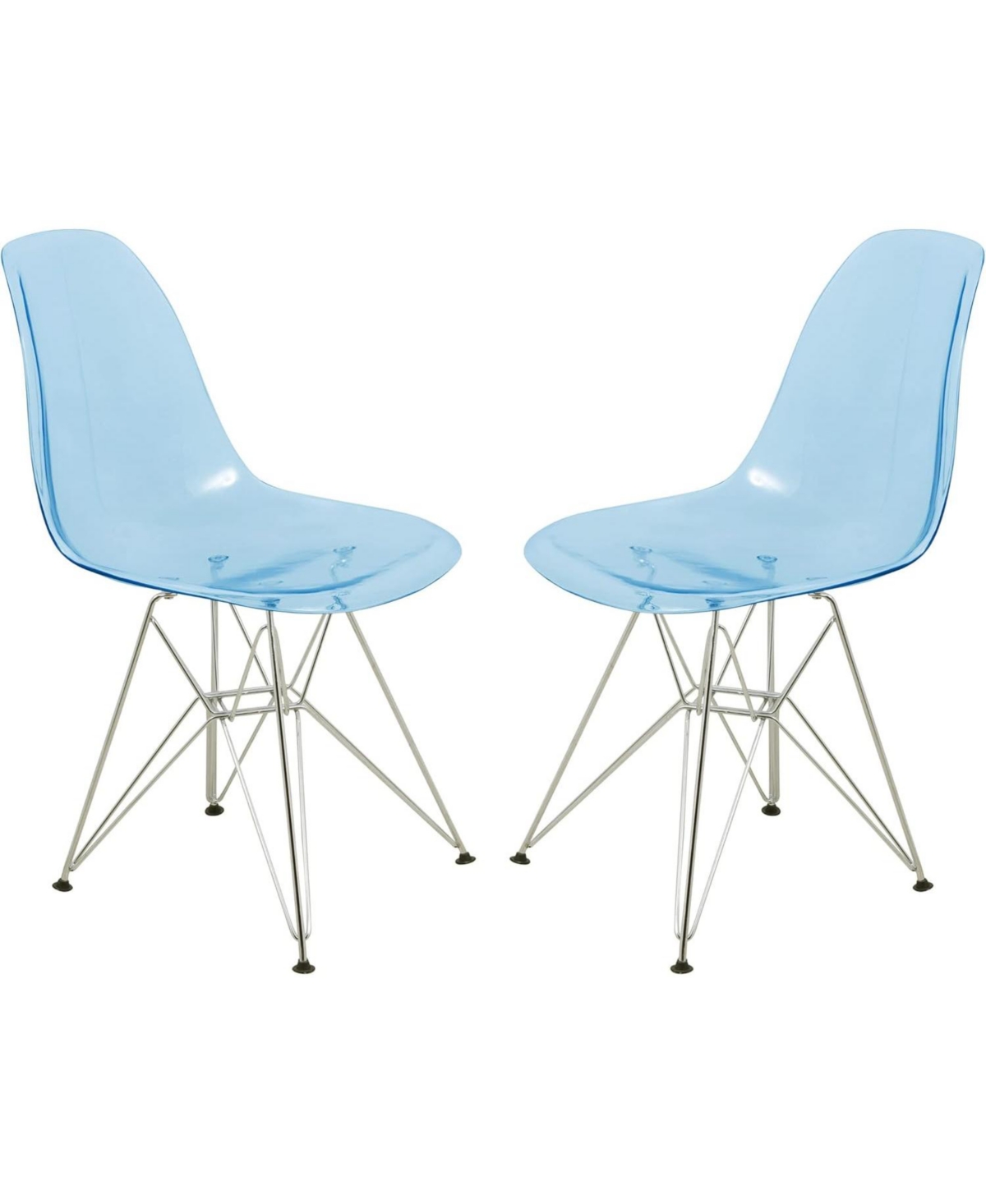Click here for LeisureMod Cresco Acrylic Dining Chair Set of 2 Ch... prices