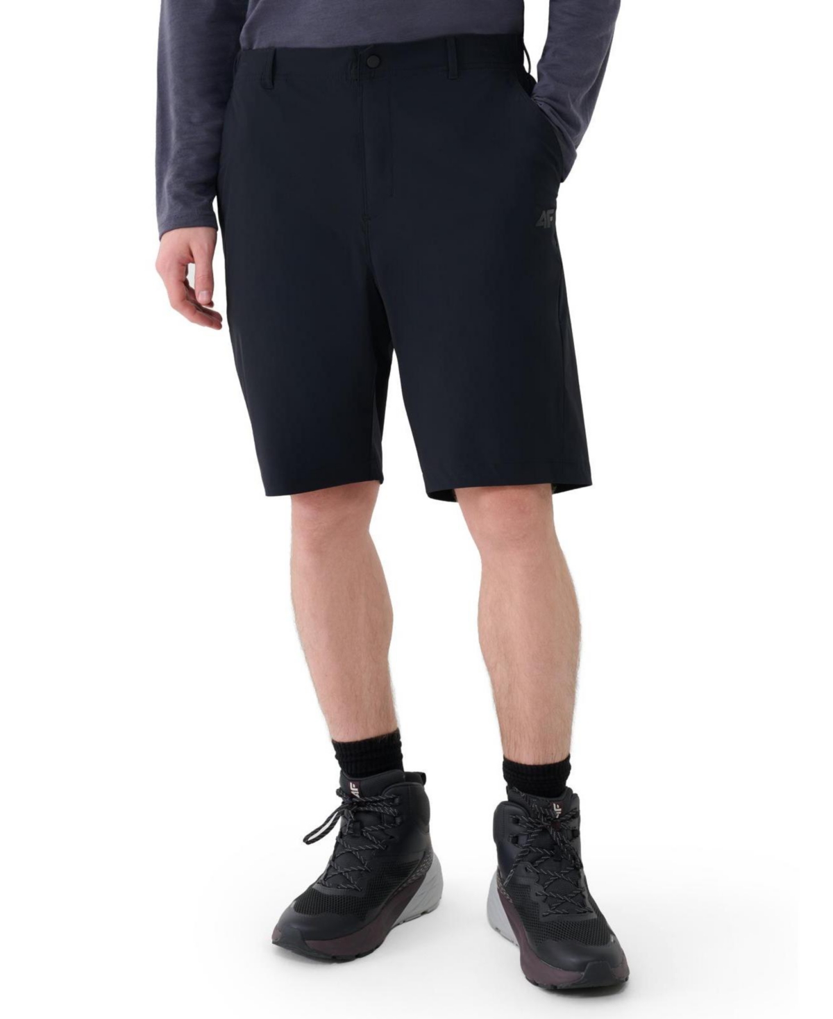 Click here for 4F Mens trekking shorts 4Way Stretch - Deep black prices